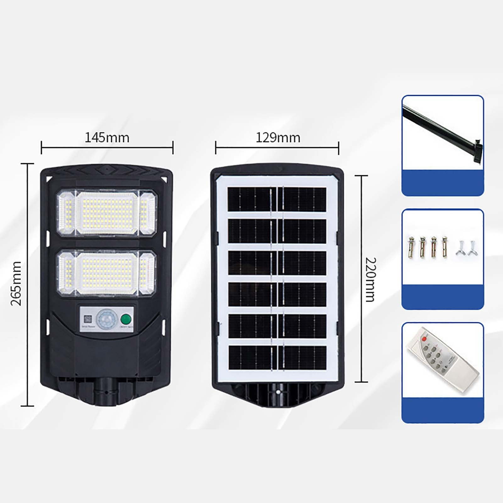 Uutvmp 200W Solar Lights Outdoor Waterproof, 6500K 10000LM LED Solar ...