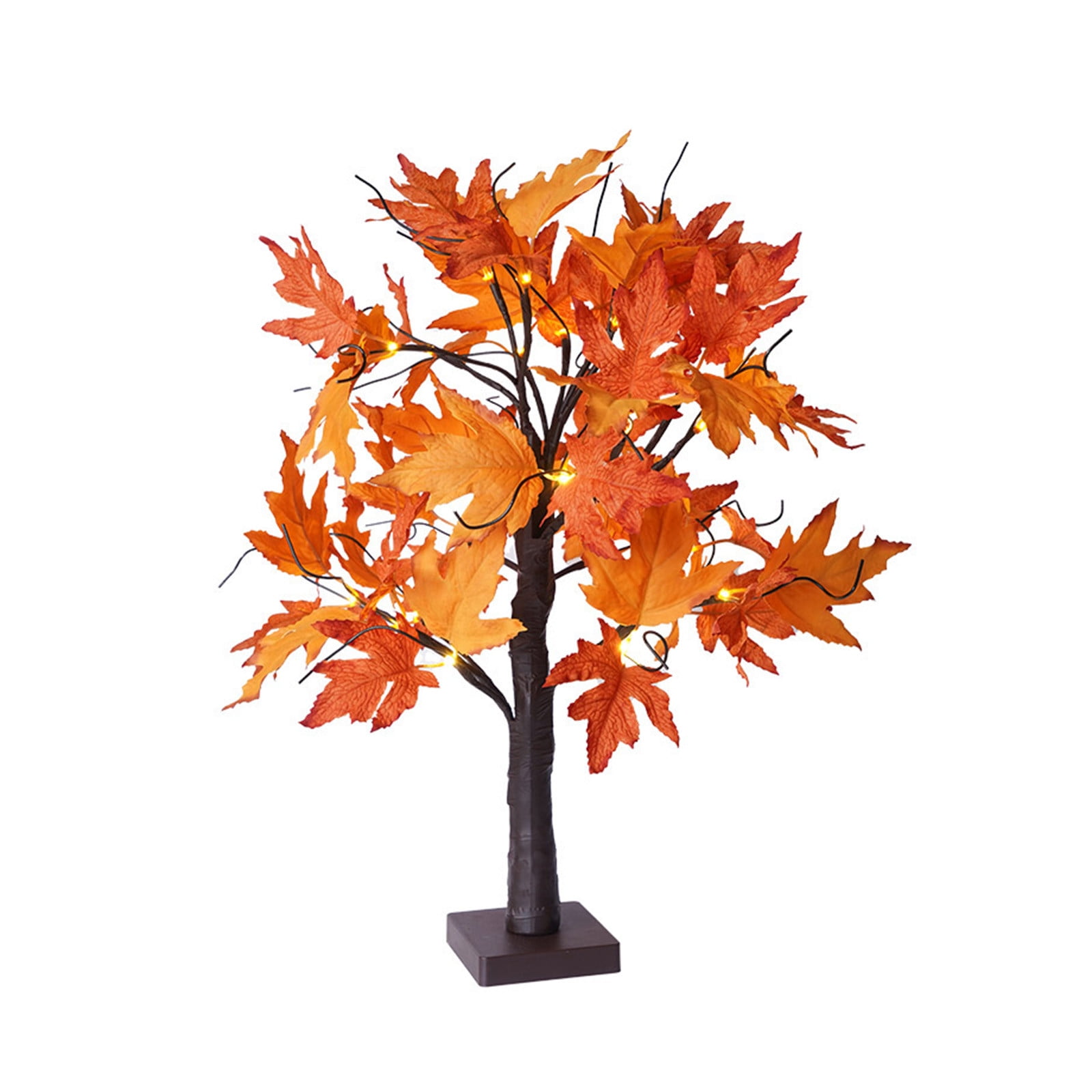 Uutvmp 24LED Fall Tree Lighted Maple Tree, Thanksgiving Decoration ...