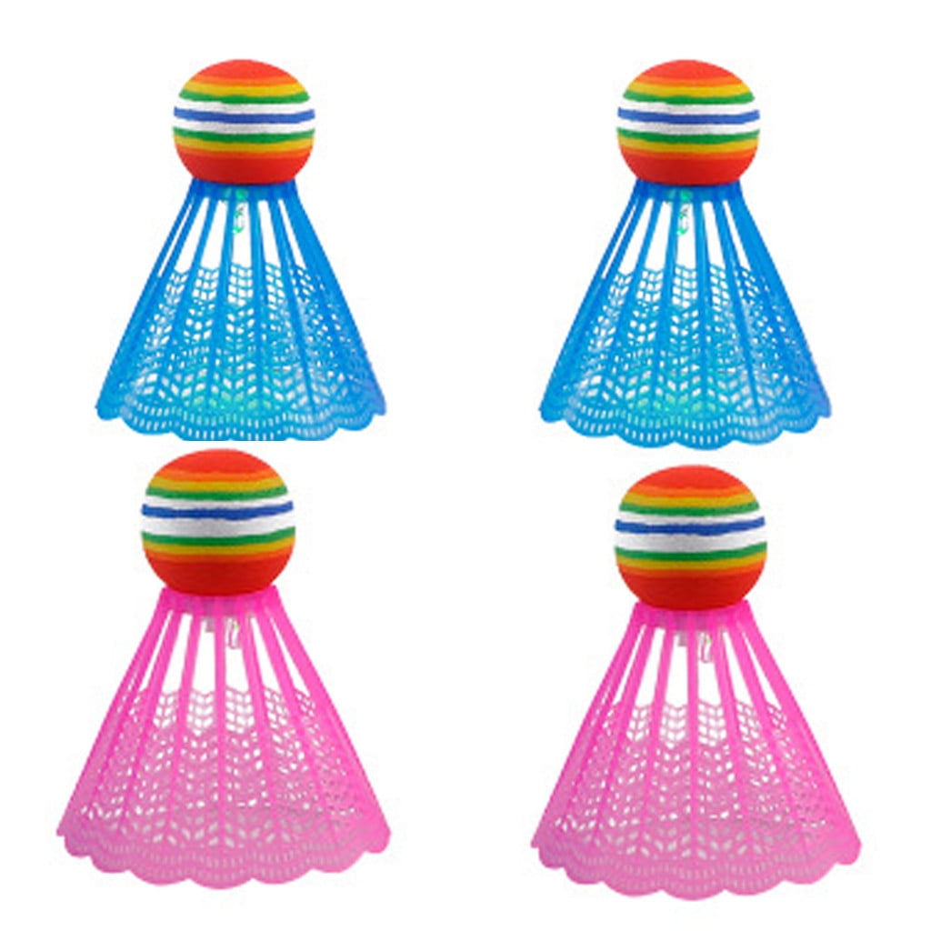Uutvmp 4pcs LED Luminous Badminton, The Dark Nylon Birdie Ball Colorful ...