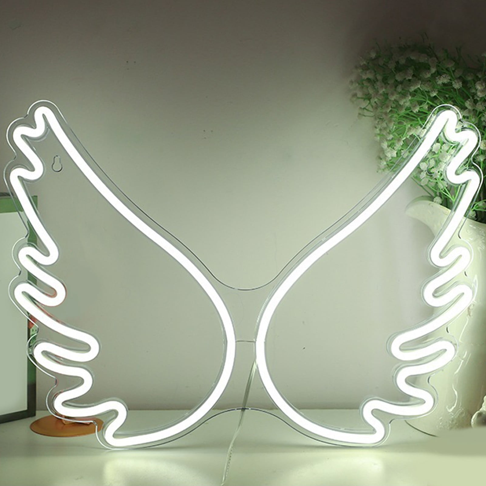 Uutvmp Angel Wing USB Powered Acrylic Neon Signs 17.7 x 13.4 inch, Led ...