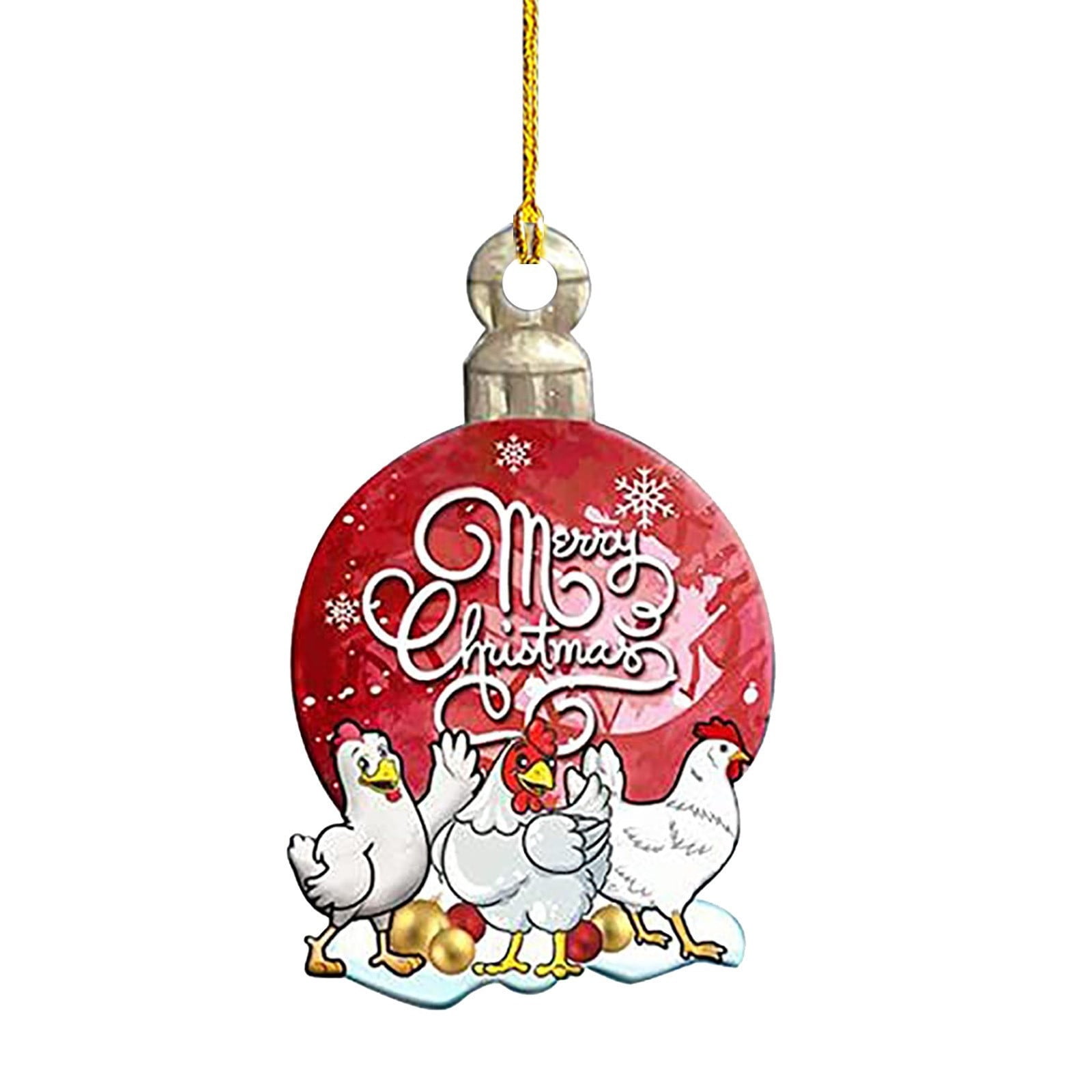 Uutvmp Chicken Ornament for Christmas Tree Farm, Christmas Ornament ...