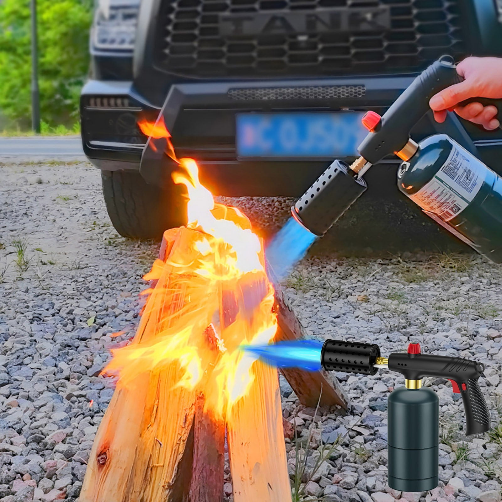 Uutvmp Culinary Kitchen Charcoal Torch Lighter, Grill Lighter Flame ...