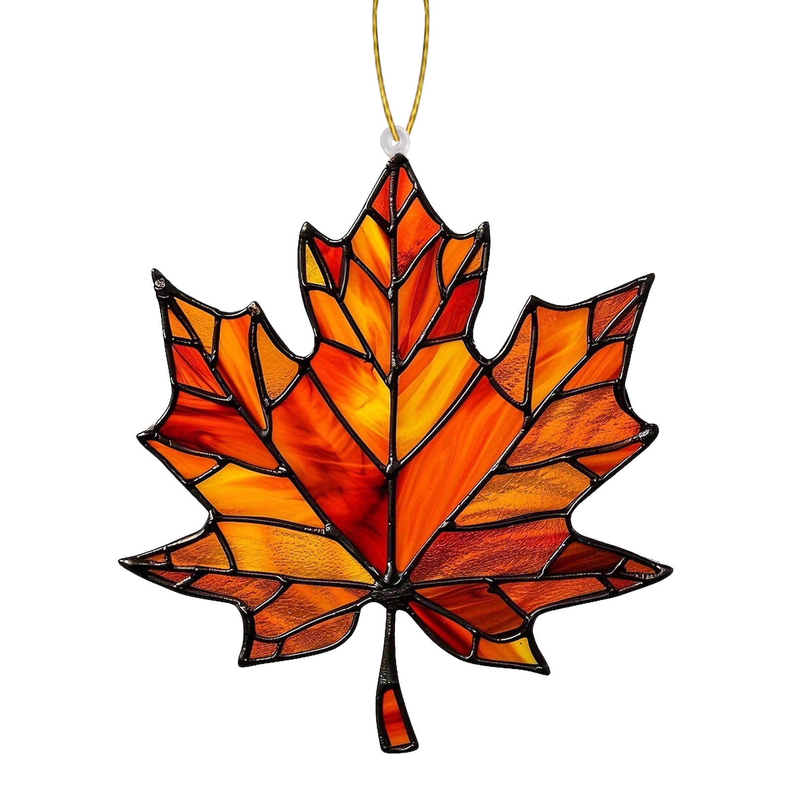 Uutvmp Fall Leaf Decorations, Stained Glass Window Hanging, Fall Decor ...