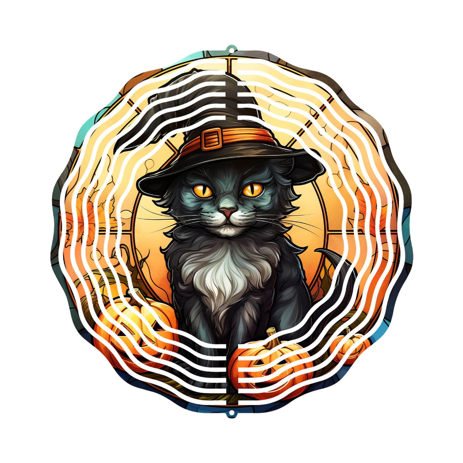 Uutvmp Halloween Black Cat Hanging Wind Chime, Hanging Wind Spinners ...