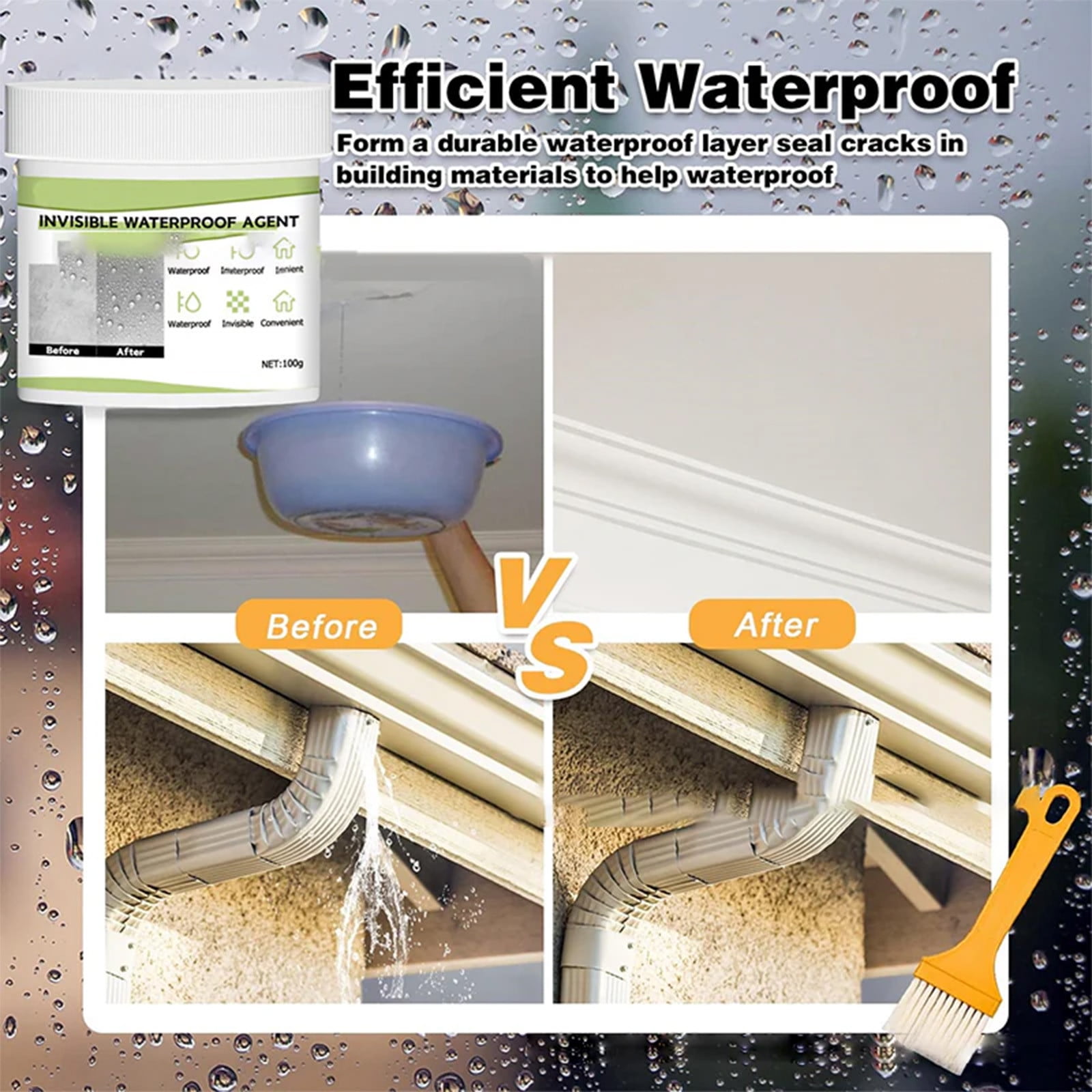 Uutvmp Leak Sealant Agent, Invisible Waterproof Agent,100g Anti-Leakage ...