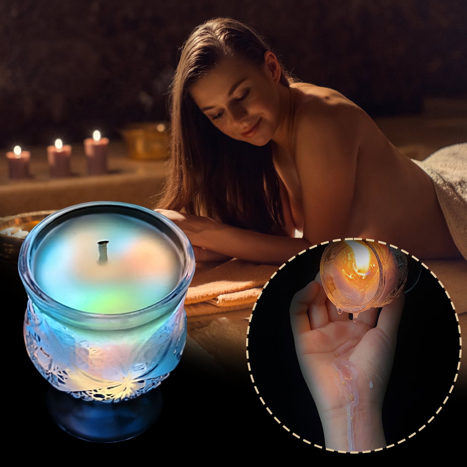 Uutvmp Low Temperature Candles, Romantic Wax Play Candles for Lovers Couples Wedding Red White ...