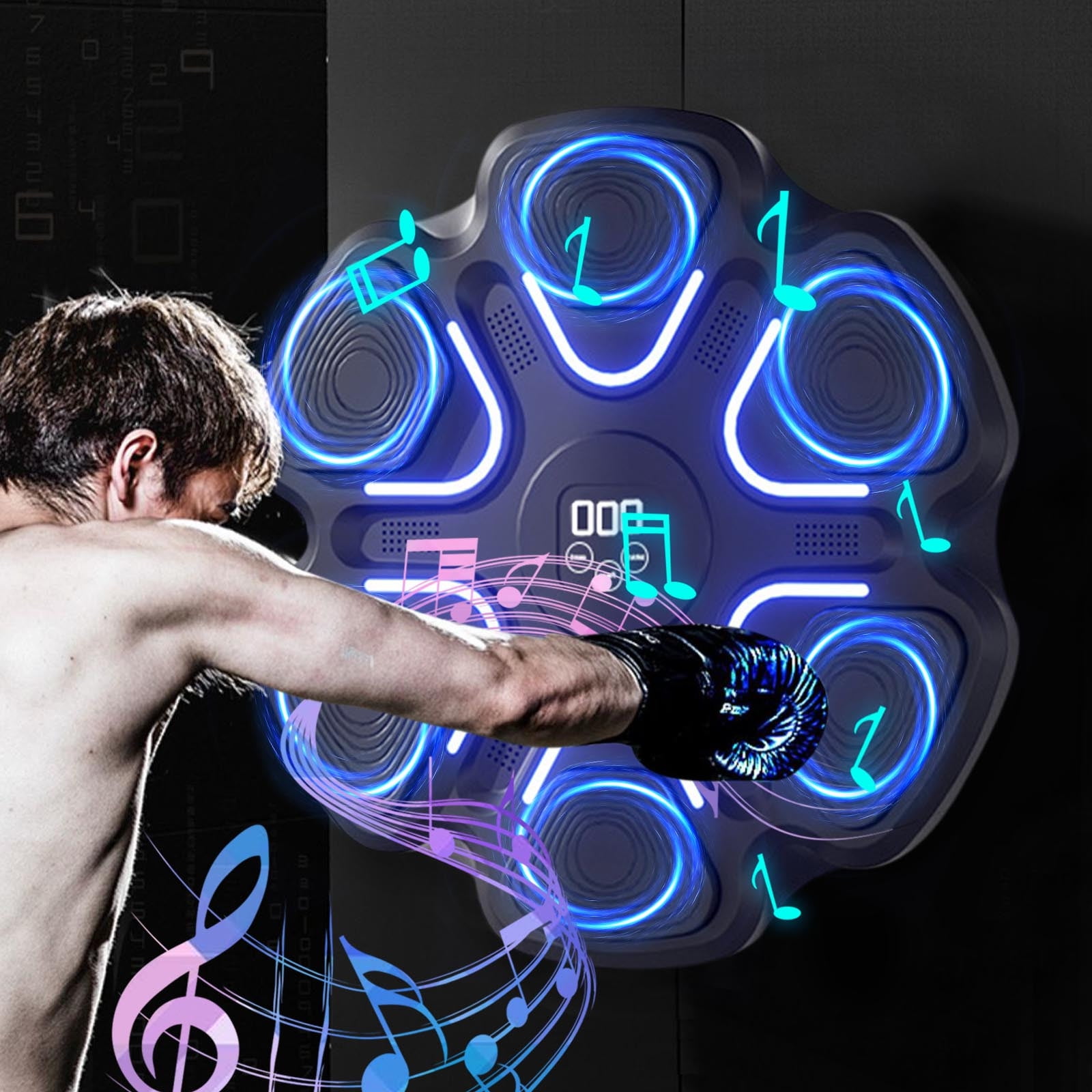 Uutvmp Music Boxing Machine, Smart Bluetooth Boxing Equipment Wall ...