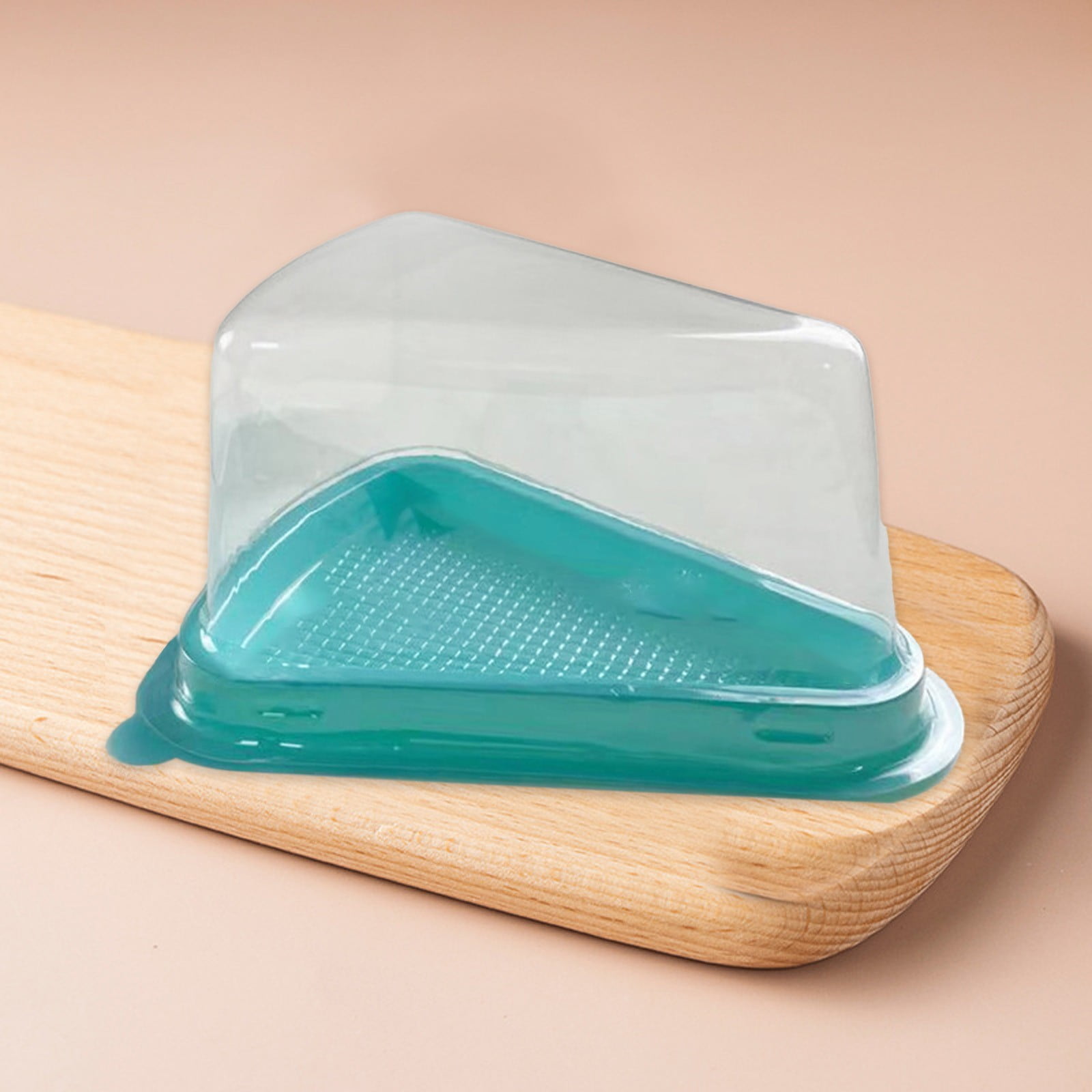 Uutvmp PLastic Cake Slice Box with Base, Disposable Baking Container 6 ...