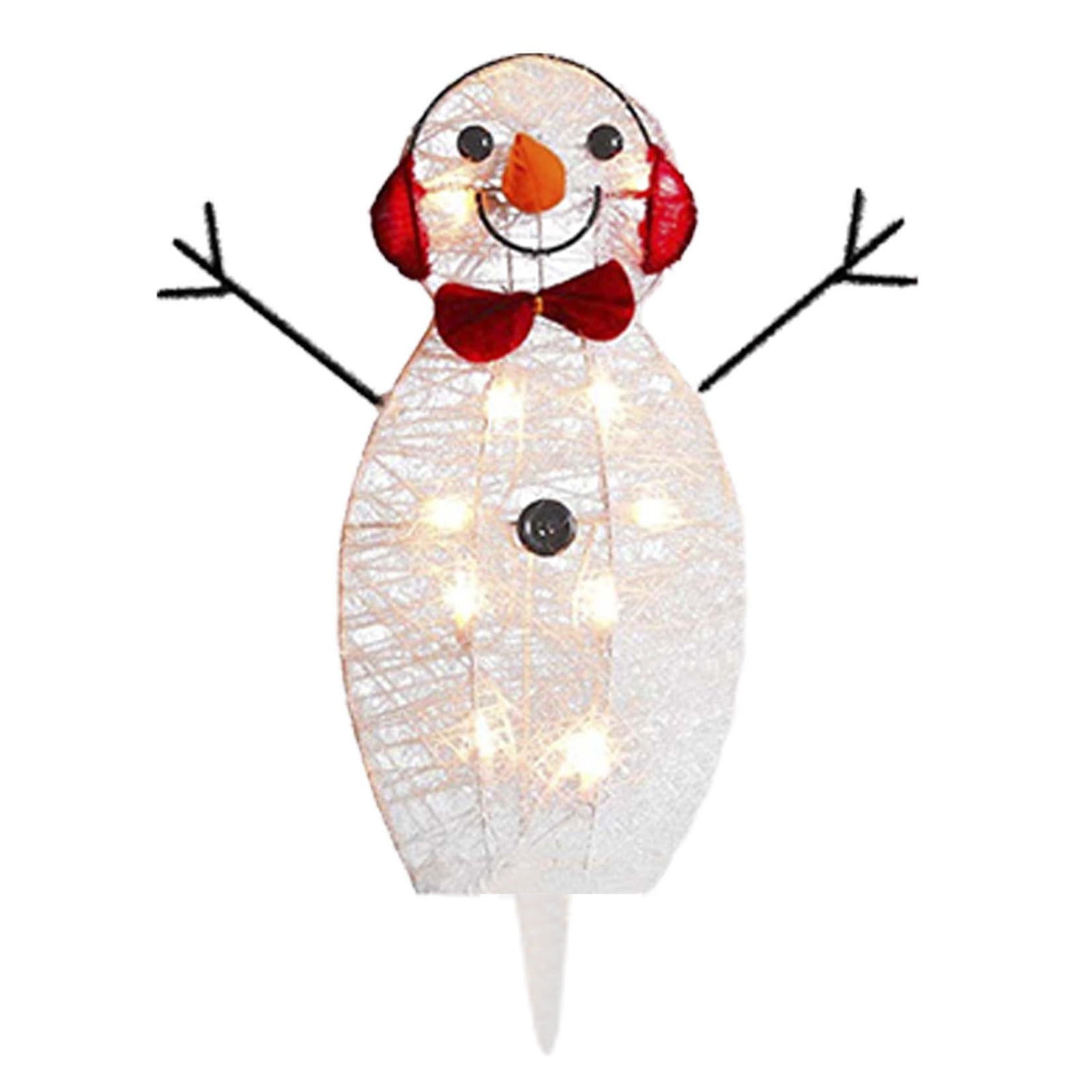Uutvmp Pre-Lit Light Up Snowman Family, 20 Lights Christmas Collapsible ...