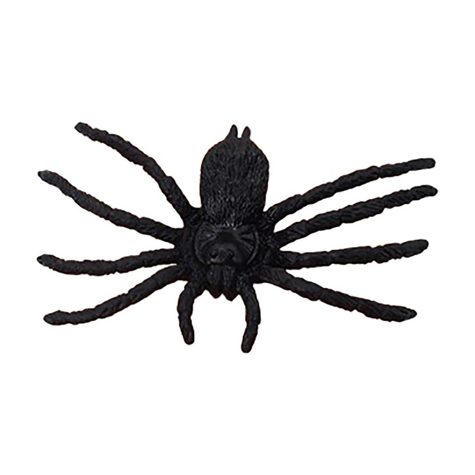 Uutvmp Realistic Halloween Plastic Spiders, Black Spiders Toys Fake ...