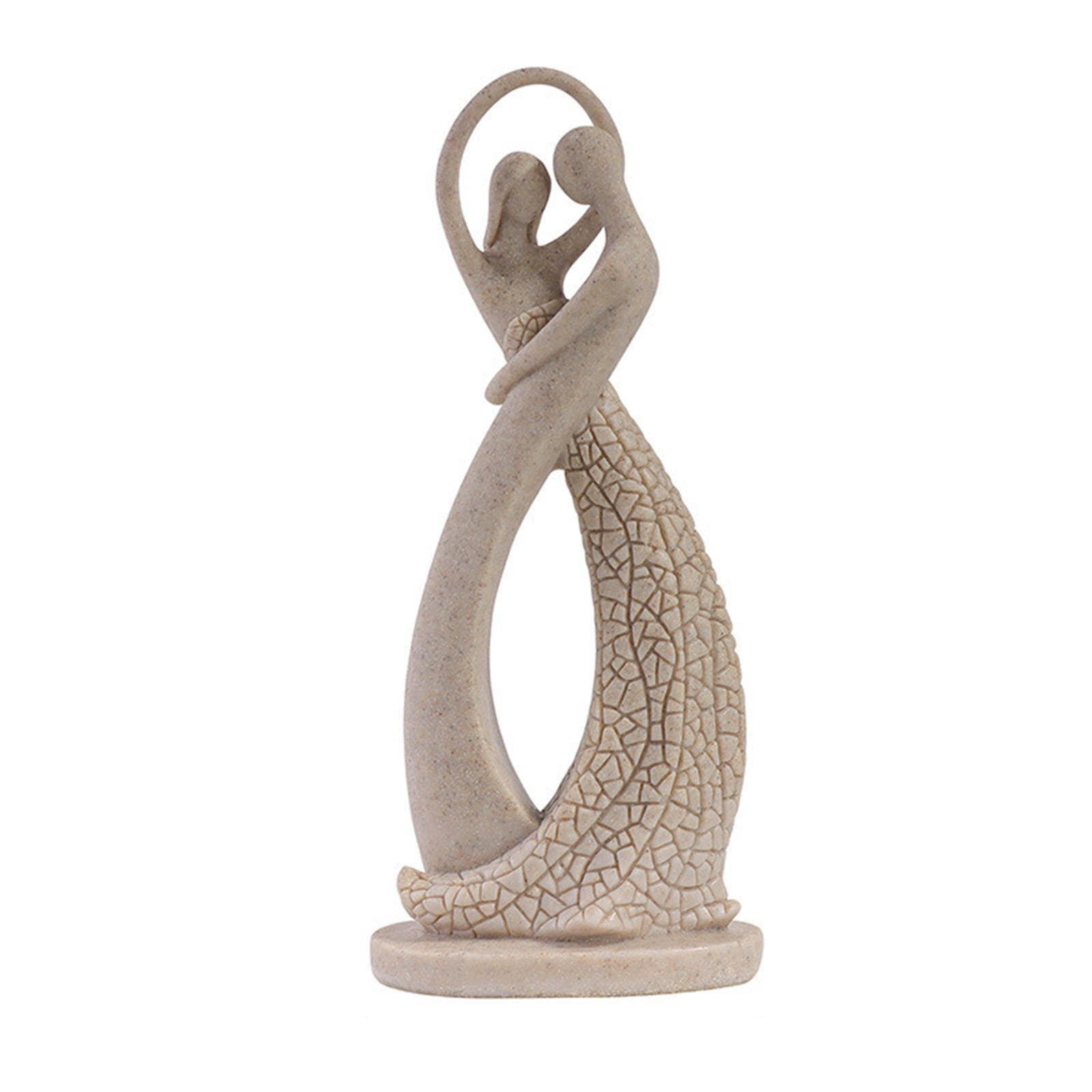 Uutvmp Sandstone Couple Figurine, 8in Lovers Sculpture Dancing Girl ...