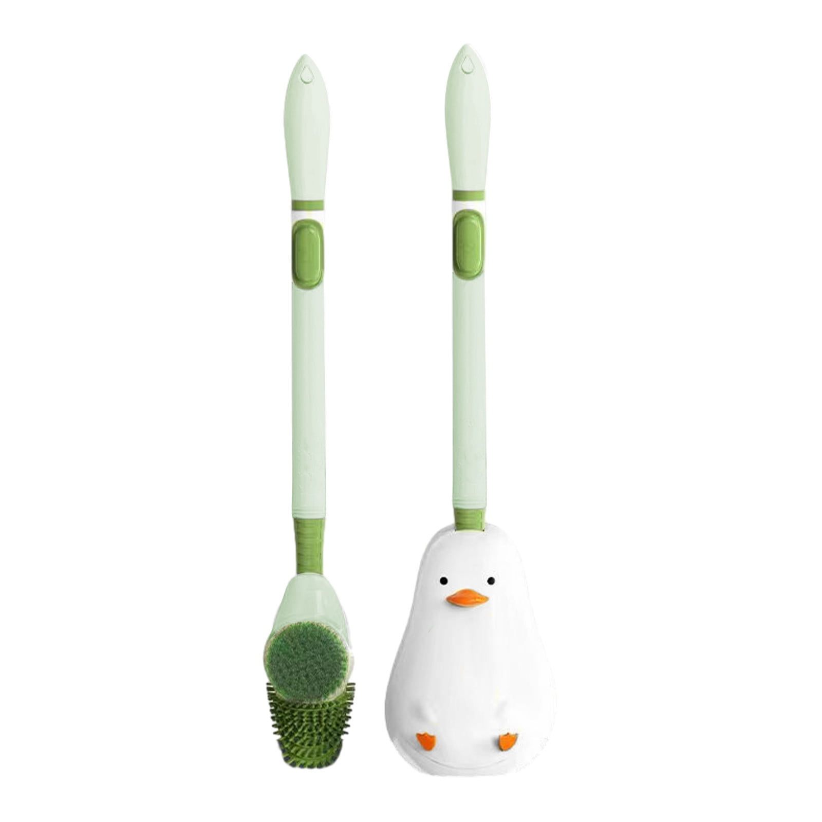 Uutvmp Silicone Toilet Brush with Holder, 16.9inch Cute Duck Toilet ...
