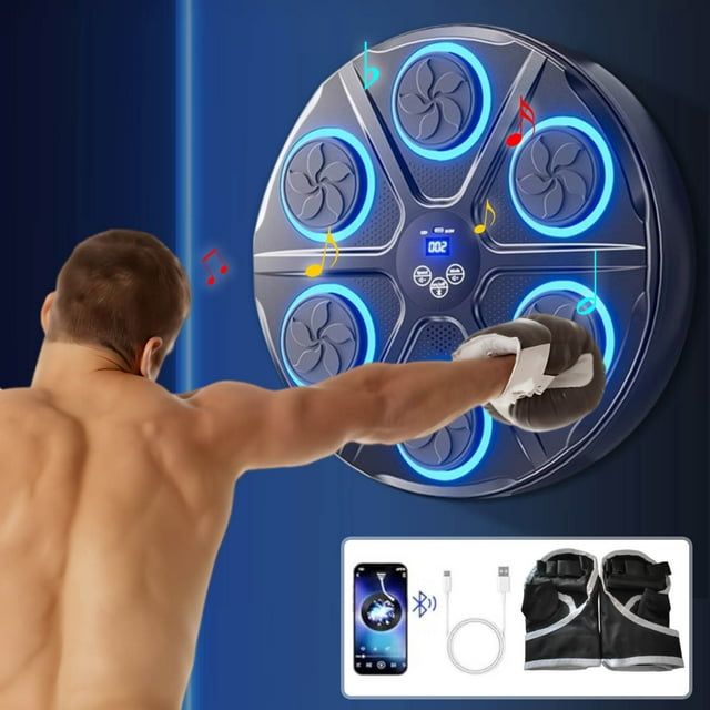 Uutvmp Smart Bluetooth Music Boxing Machine with Boxing Gloves Wall ...