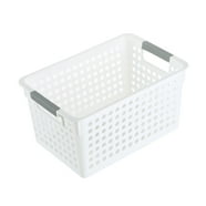 HomeDM Square Laundry Basket, Plastic Hamper with Comfort Carry Handles ...