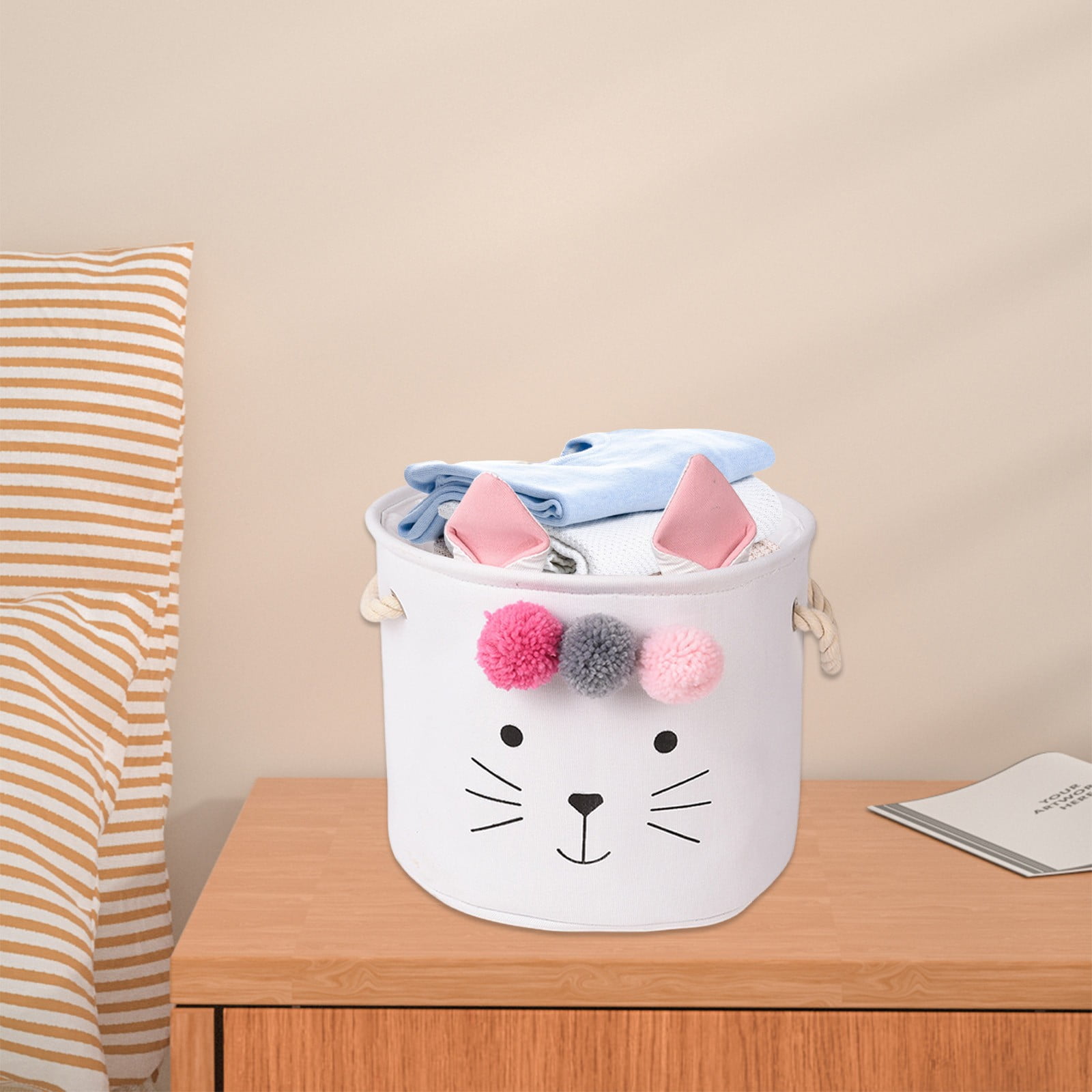 Uutvmp Storage Box Stuffed Woven Boxes, Folding Wicker Custom Lid Bags ...