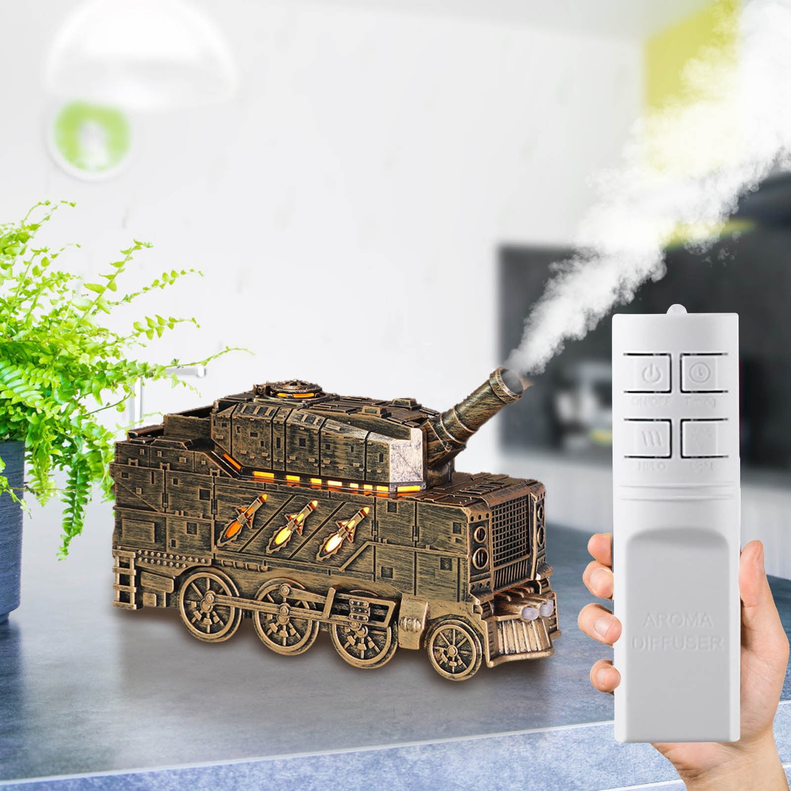 Uutvmp Train Diffusers for Essential Oils, 300ml Magic Train Diffuser ...