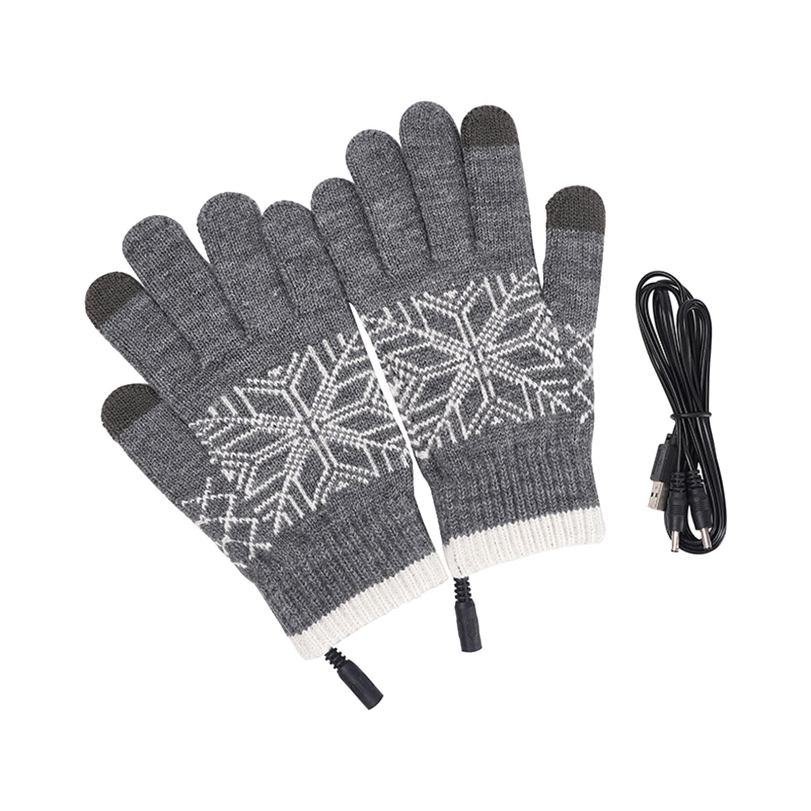 Uutvmp USB Heating Knitting Gloves, Heated Glove Liners for Men Women ...