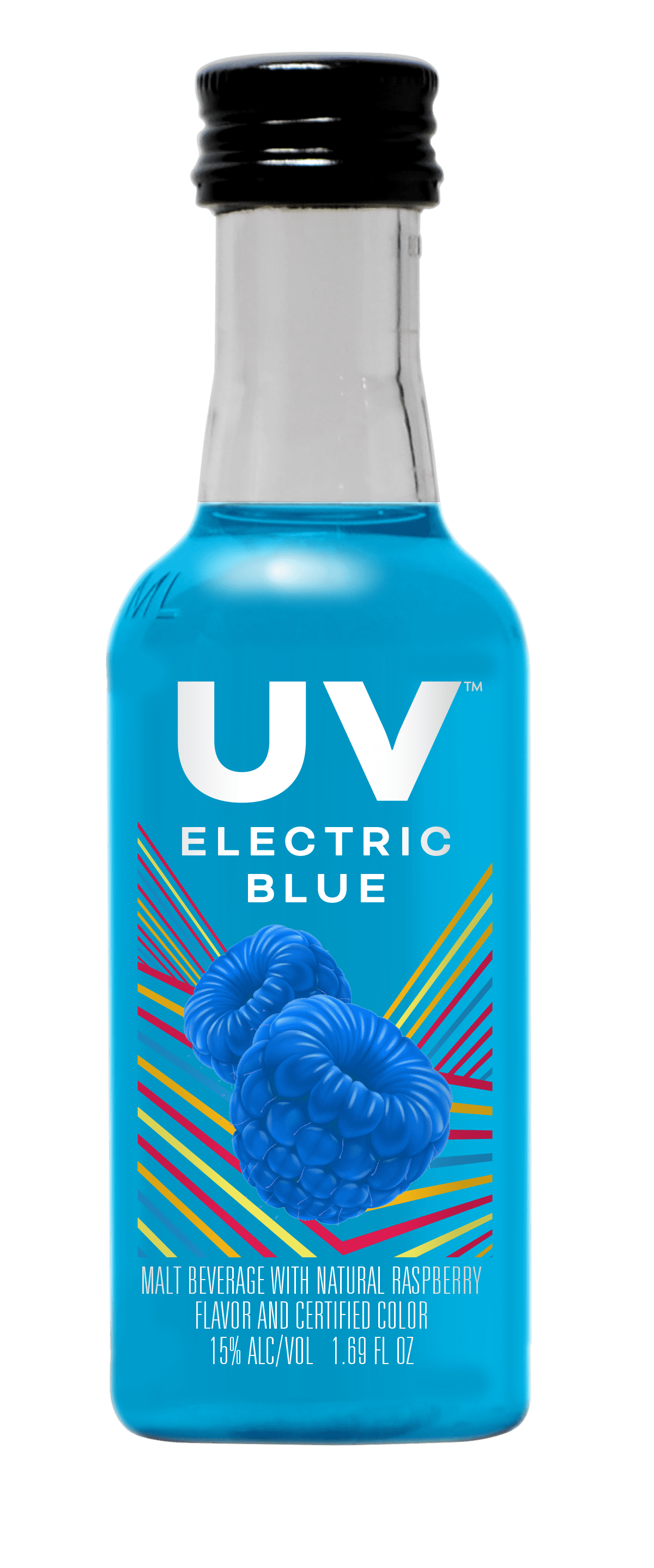 Uv Blue Raspberry Flavored Vodka, 10 Pack 50 ml PET Bottles, 30% ABV ...