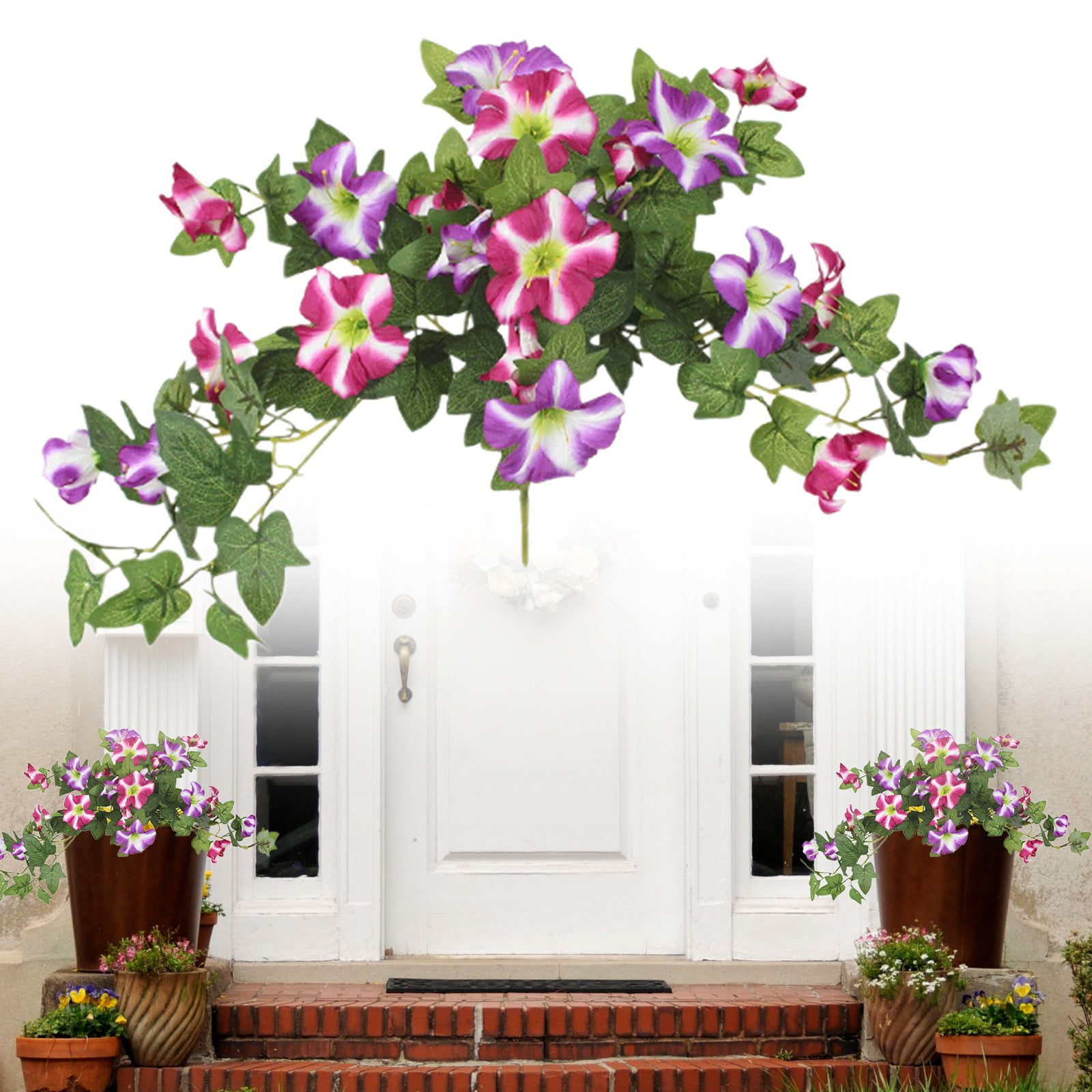 Uv Plants For Outside, Faux Potted Plants Outdoor, Roses Artificial ...