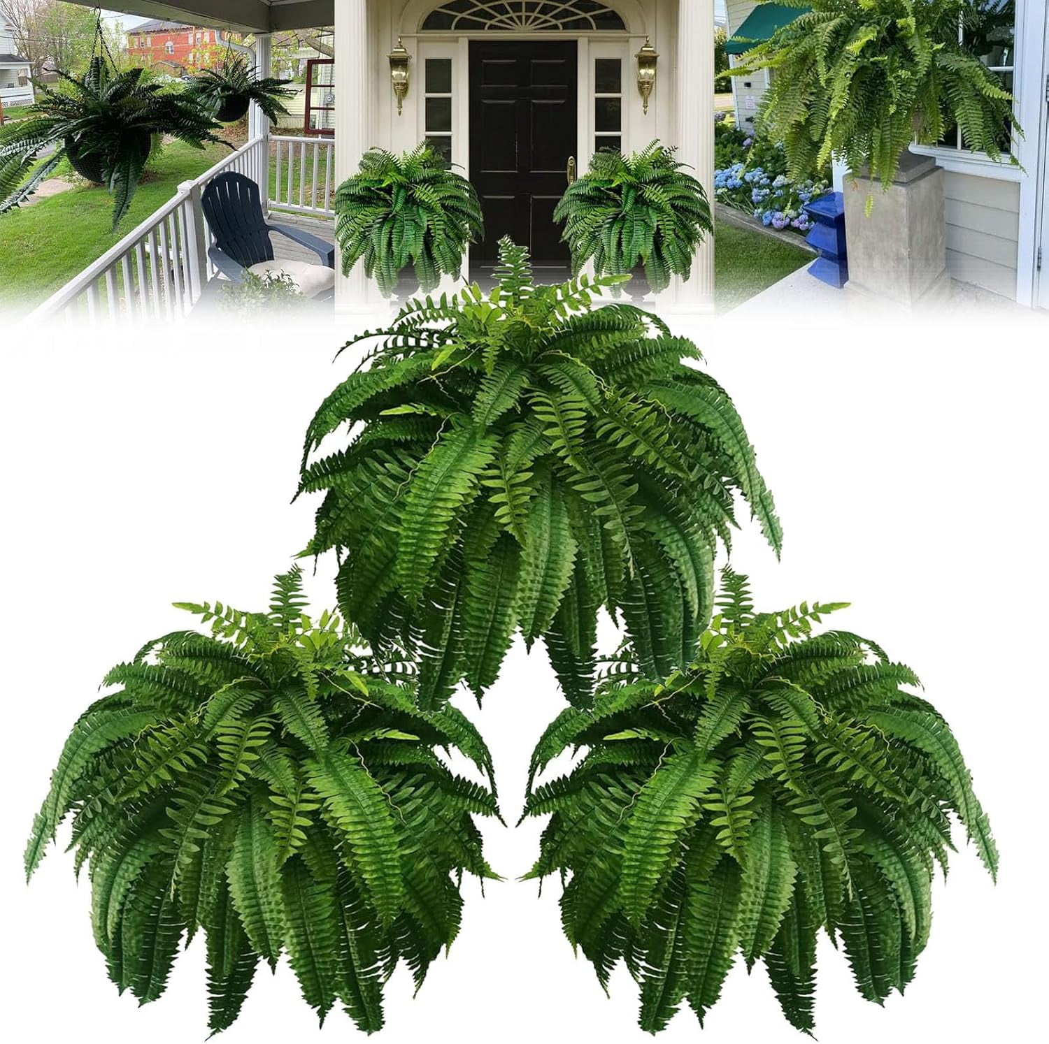 Uv Resistant Lifelike Artificial Boston Fern, Artificial Boston Ferns ...