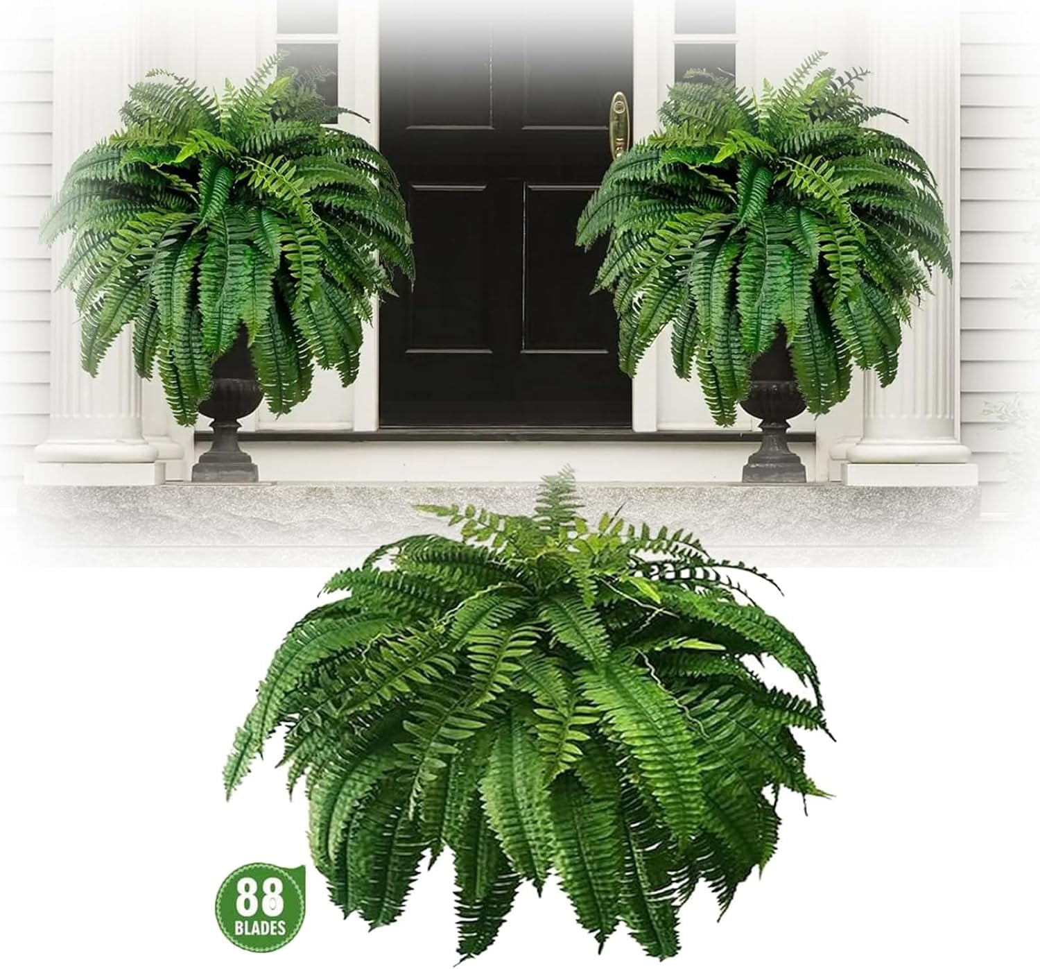 Uv Resistant Lifelike Artificial Boston Fern, Artificial Ferns for ...