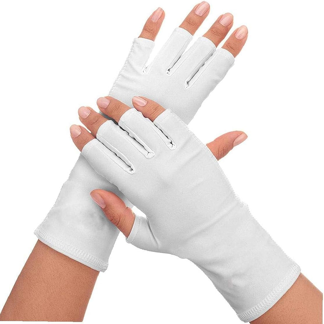 Uv Shield Glove Sunscreen Fingerless Cotton Gloves Uv Protection ...