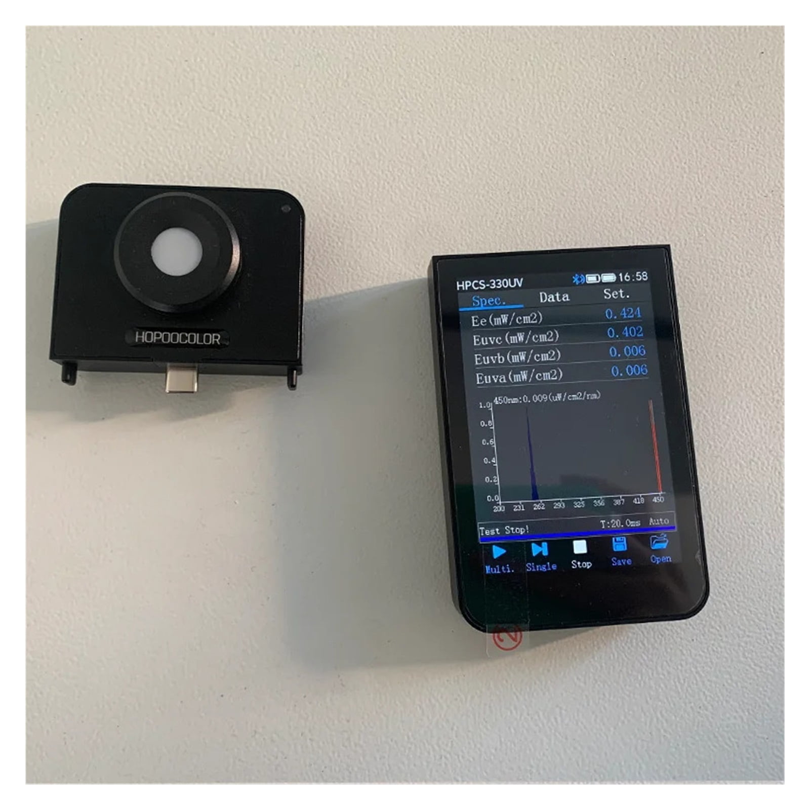 Uva Uvb Tester MW/cm2 Irradiance Spectrometer Light UV Wavelength ...