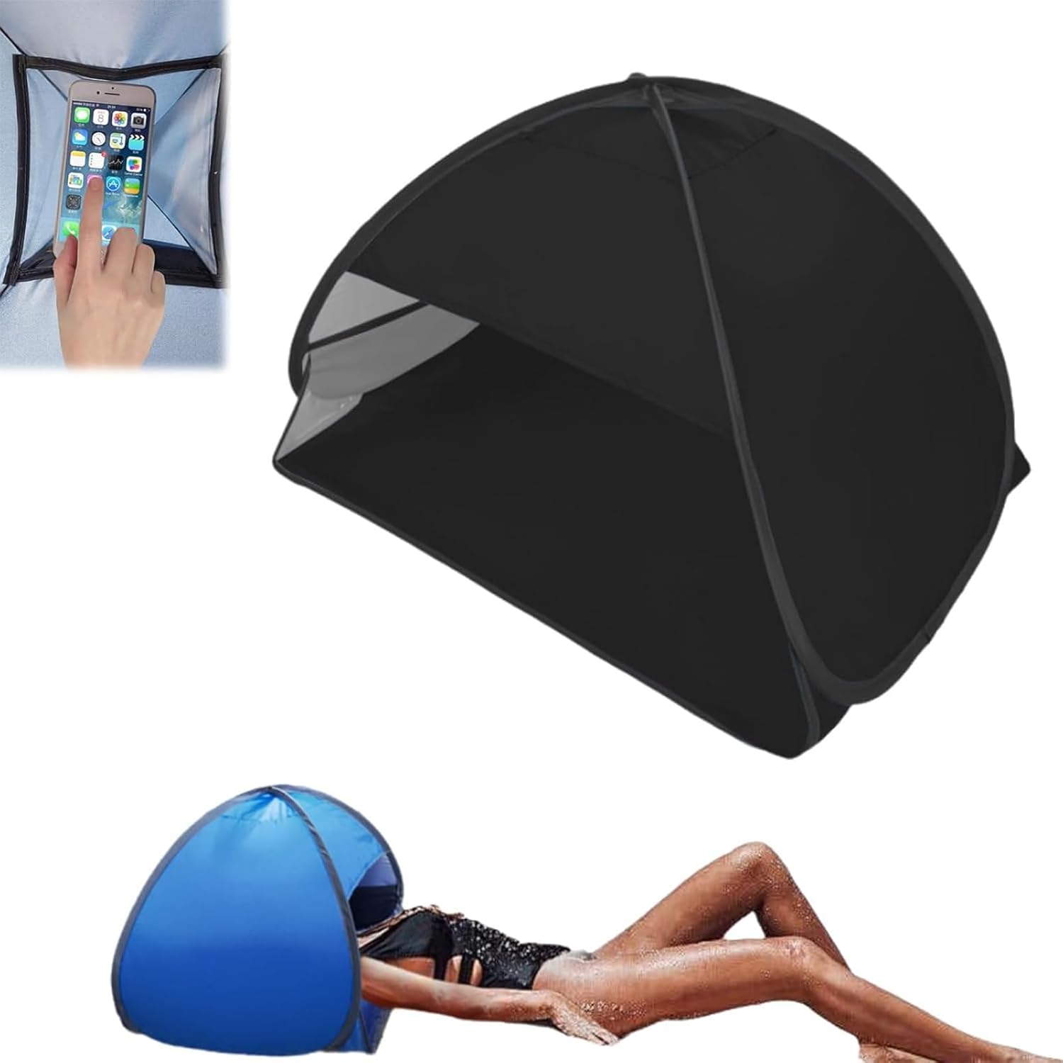 Uveego Mini Head Sun Shelter Tent,Portable Pop up Beach Shade Sun ...