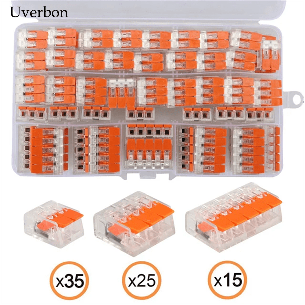 Uverbon 75pcs Compact Splicing Wire Connector, Wire Connector ...
