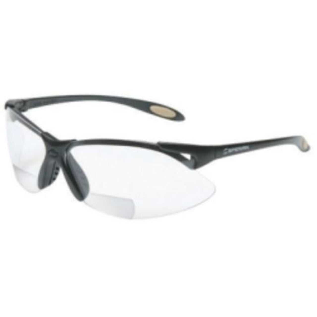 Uvex A951 Safety Glasses Bi Focal Readers 200 Sporty Black Frame Wraparound Clear Hardcoat