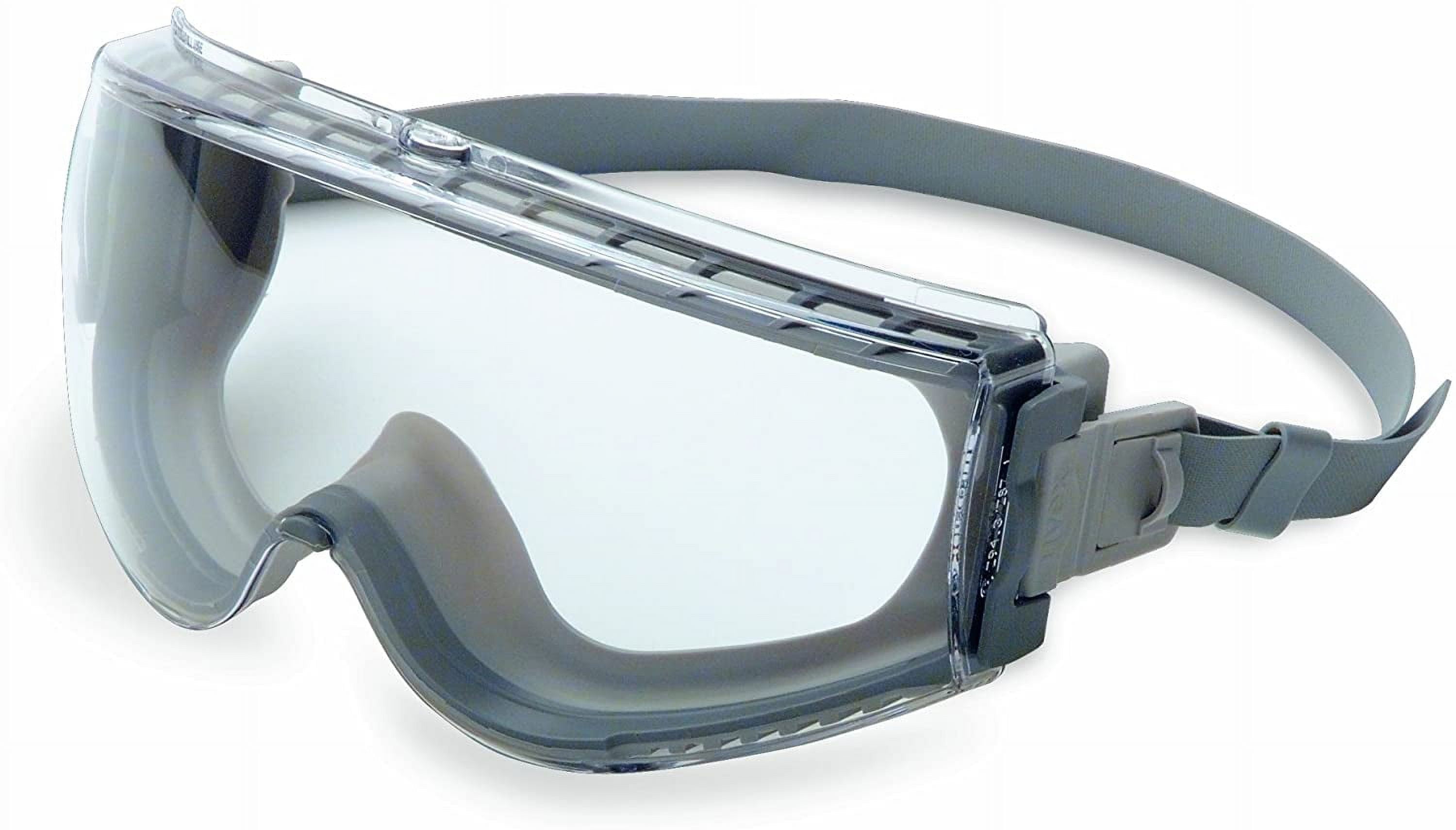 Uvex Stealth Safety Goggles With Clear Hydroshield Anti-Fog Lens, Grey ...