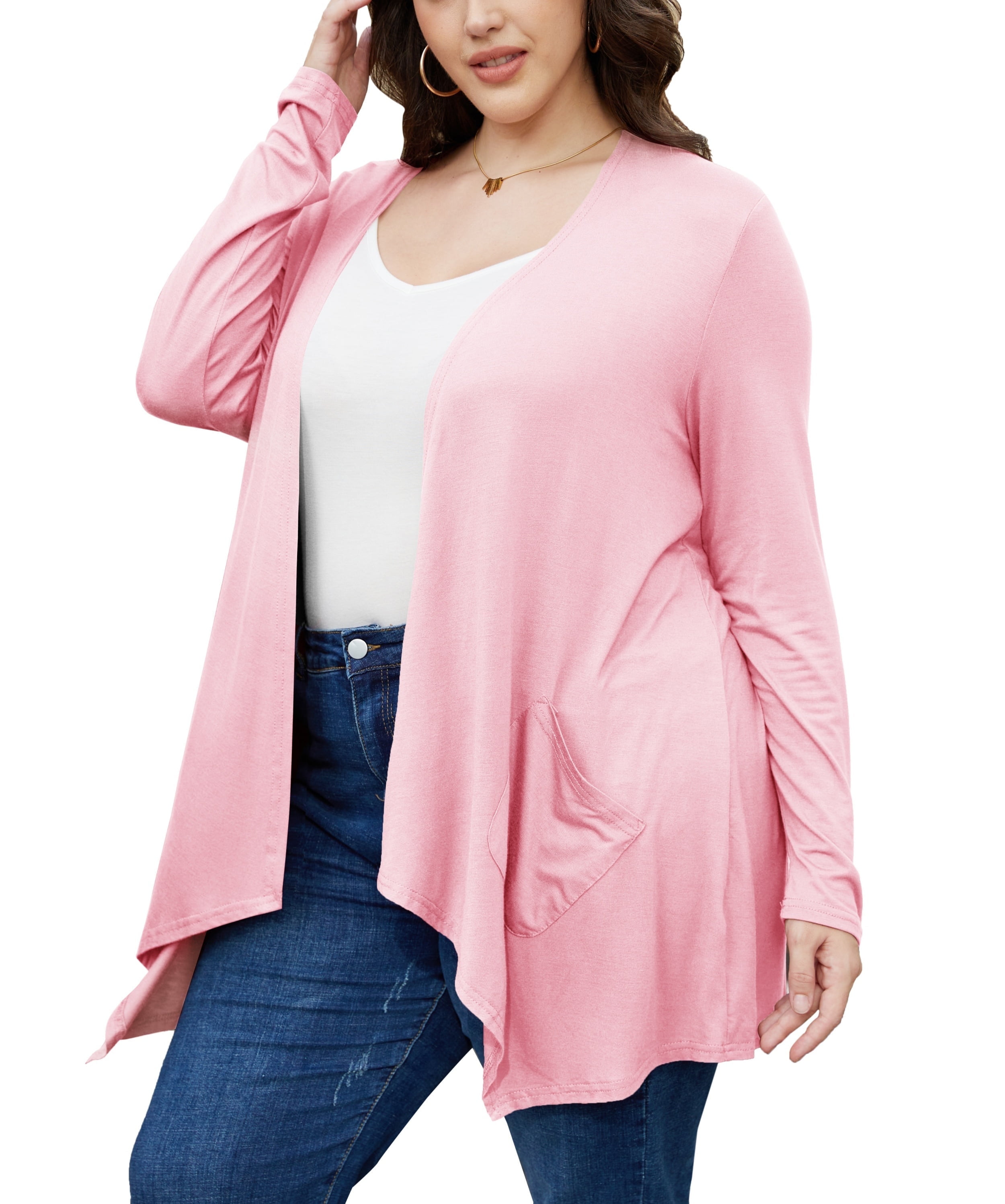 Uvplove Women's Fall Lightweight Long Sleeve Knit Cardigan with Pockets ...