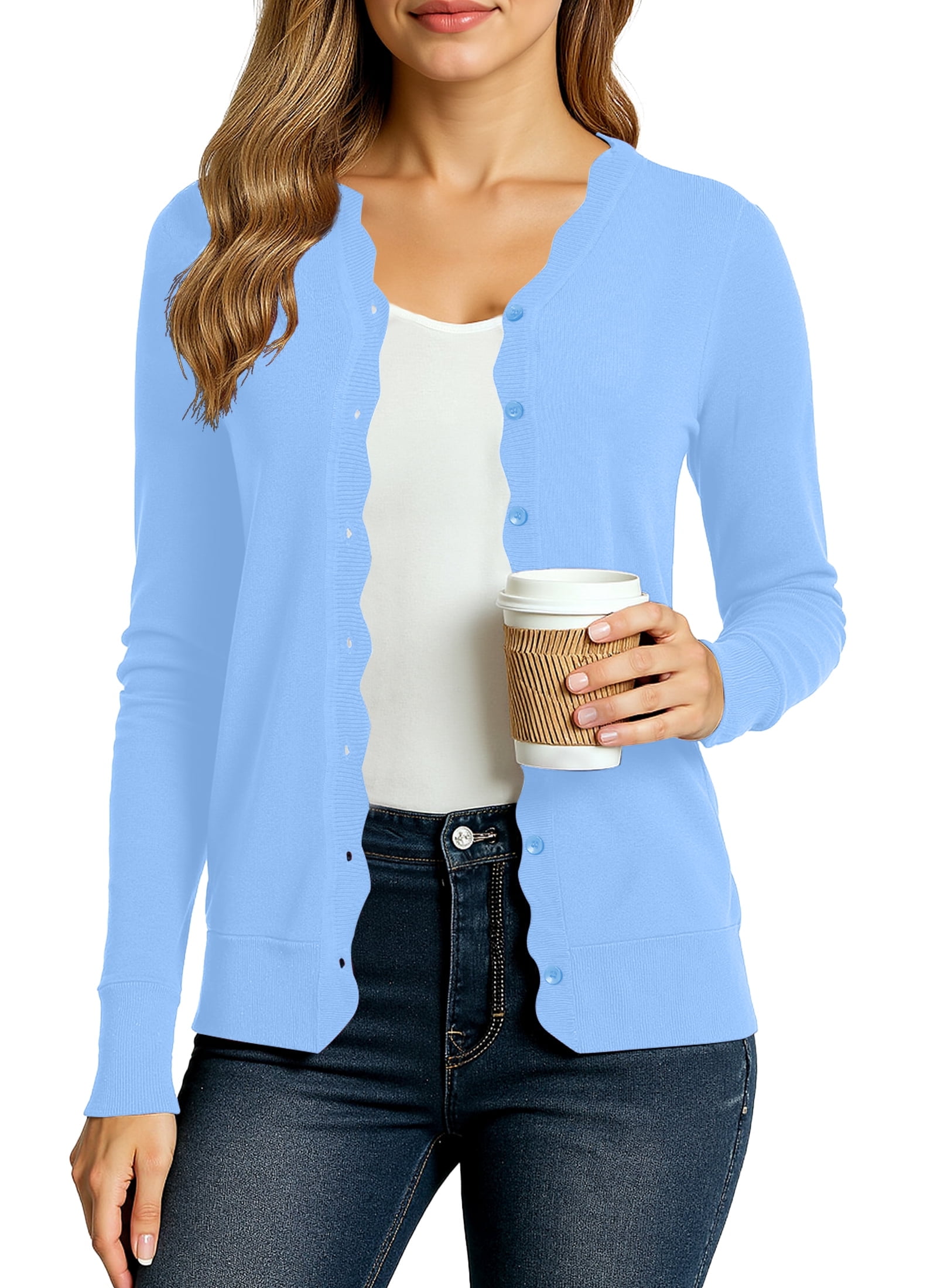 Walmart Black Friday Deals 2025 Uvplove Women's Long Sleeve Cardigan V ...