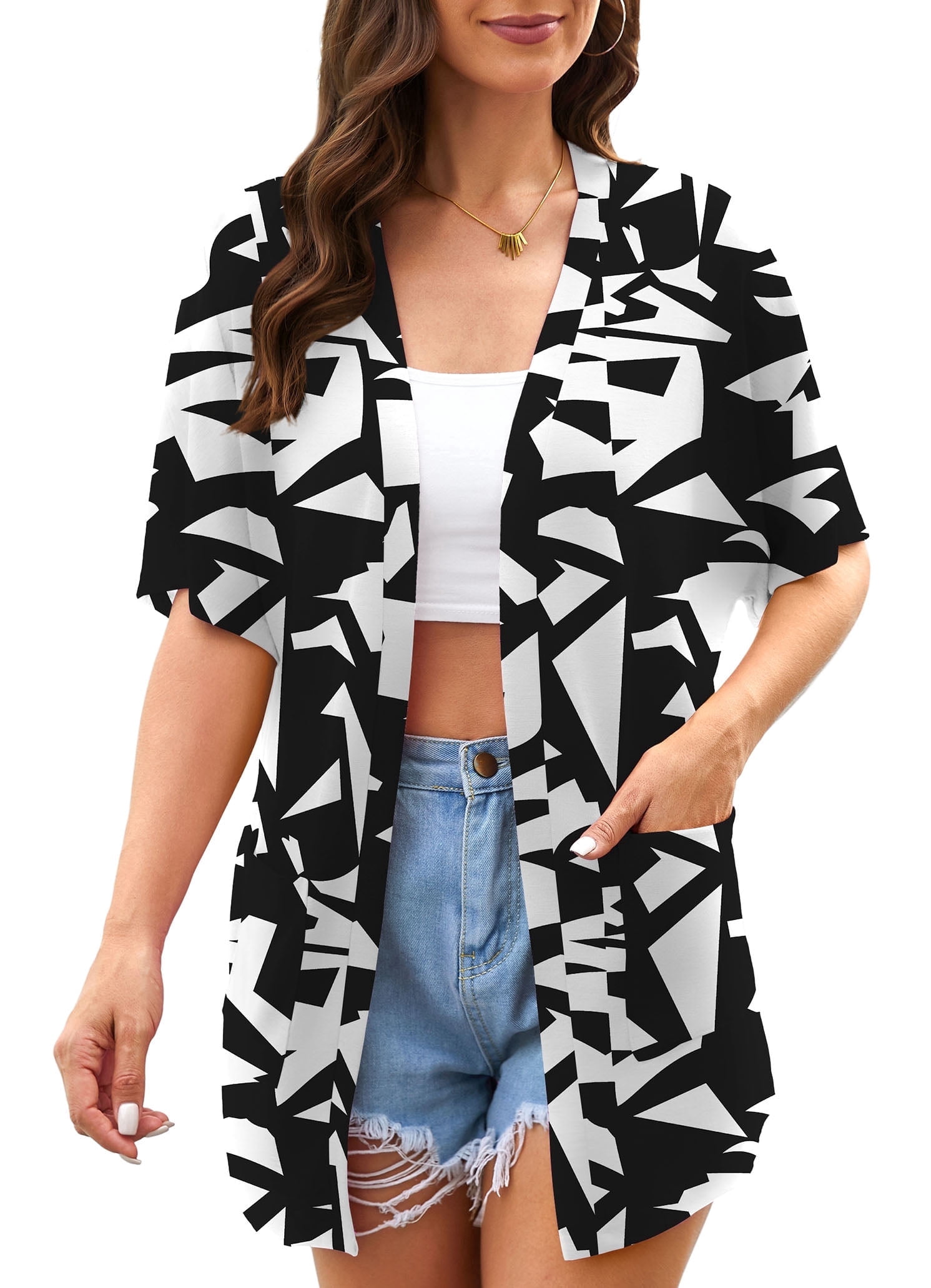 Uvplove Womens Summer Short Sleeve Lightweight Cardigan For Women ...
