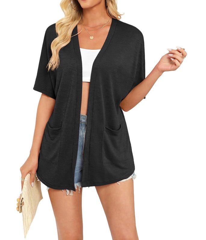 Uvplove Womens Summer Short Sleeve Lightweight Cardigan For Women ...