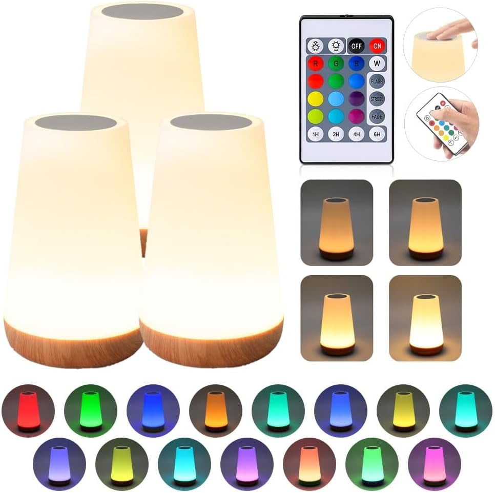 Uwantme Night Light, Portable Dimmable Touch Lamp, Small Desk Lamp for ...