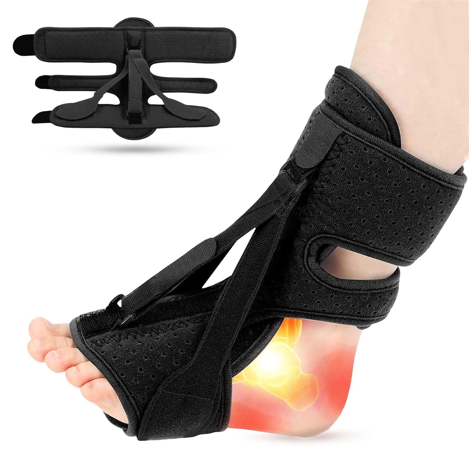Uwaomah Plantar Fasciitis Night Splint - Adjustable Foot Brace for Men ...
