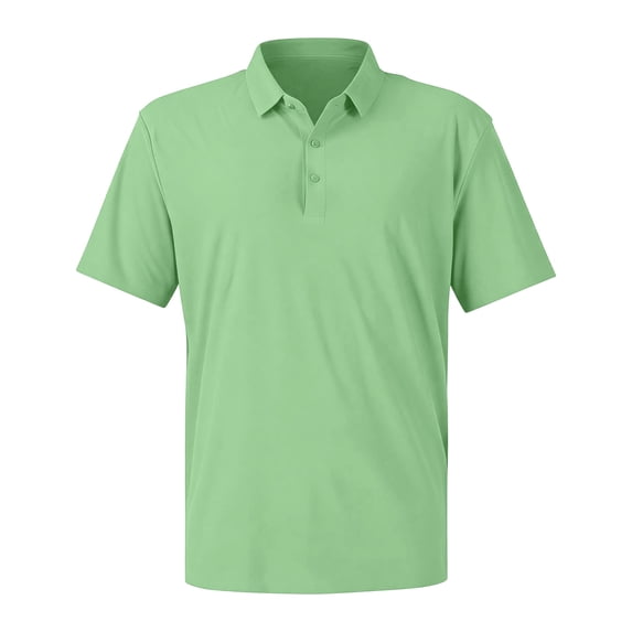 Uwinwear Men's Polo Shirt Short Sleeve 3 Button Dry Fit Casual T-Shirts ...
