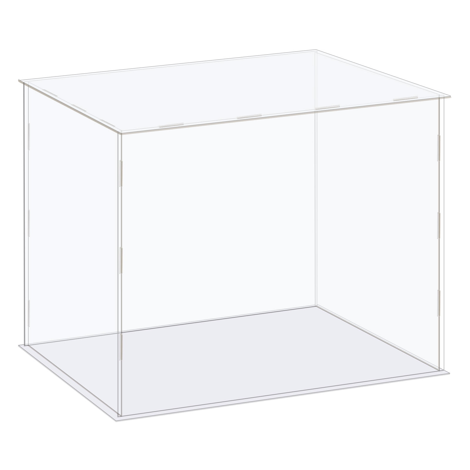 Uxcell Large Acrylic Display Case Box, Transparent Dustproof Protection ...