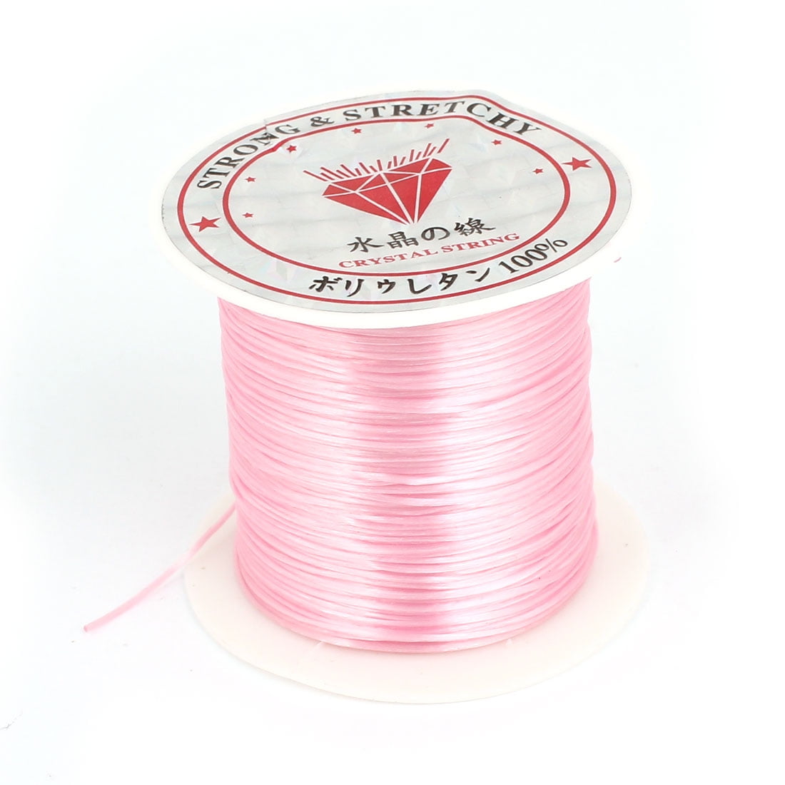 Uxcell 0.04" Light Pink Elastic Stretch Beading String Thread Cord Wire ...