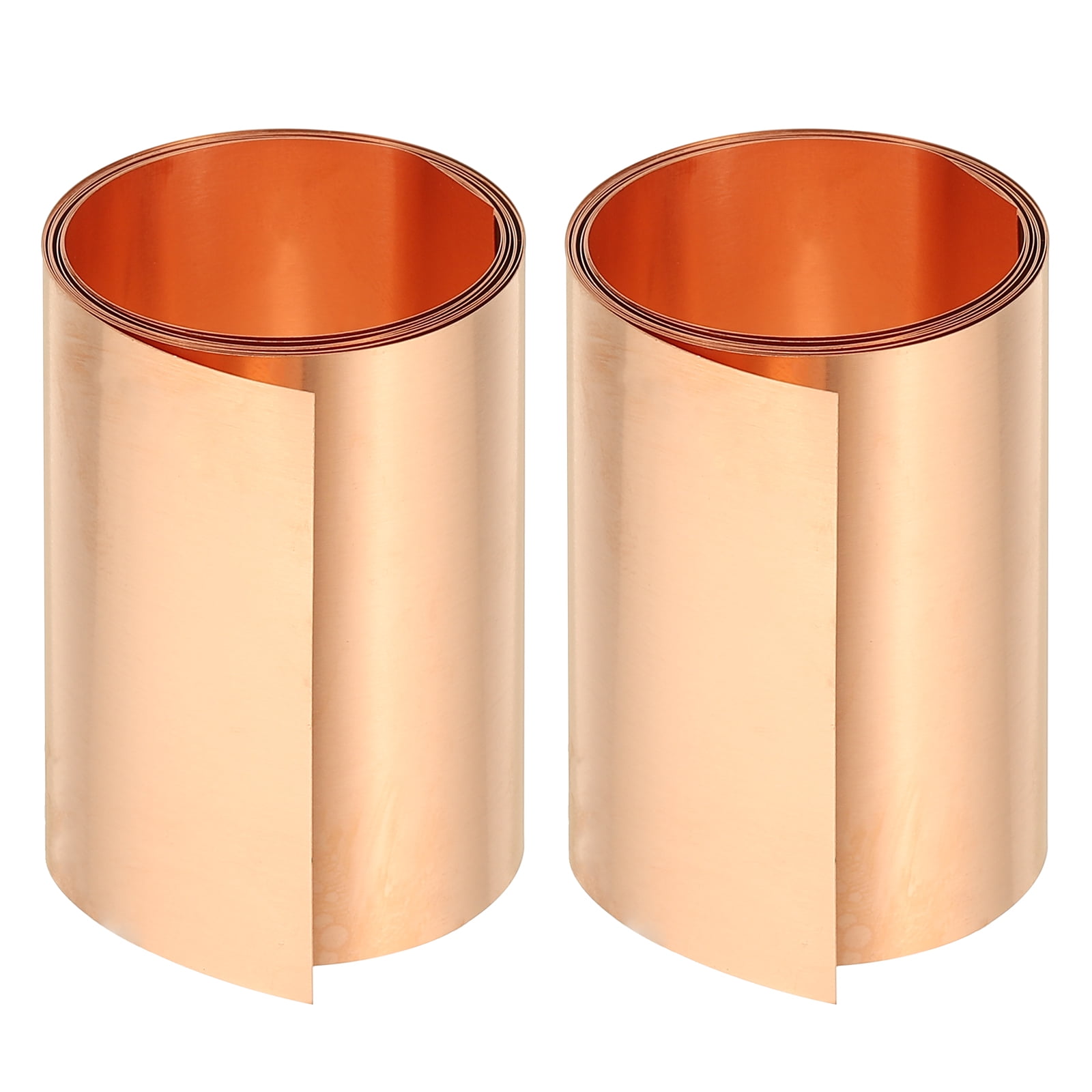 Uxcell 0.05x50x1000mm Copper Thin Foil Sheet Roll, 99.9% Pure Copper Tape Strip Flashing Metal ...