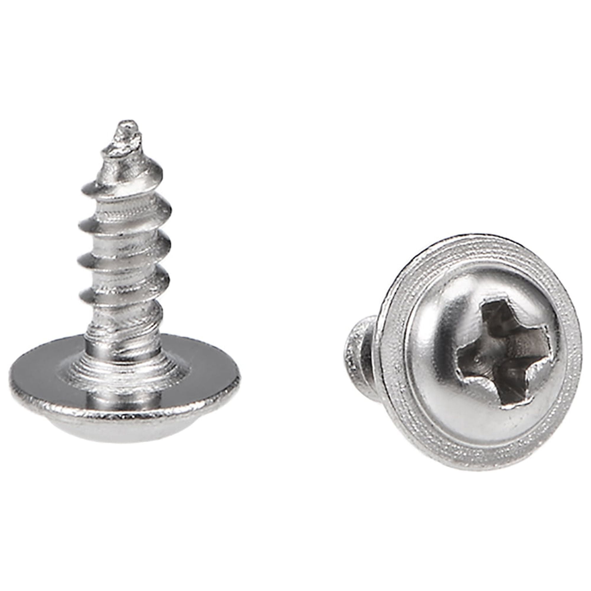 Uxcell 0.08'' x0.24'' Self Tapping Screws Pan Head Screw Fasteners ...