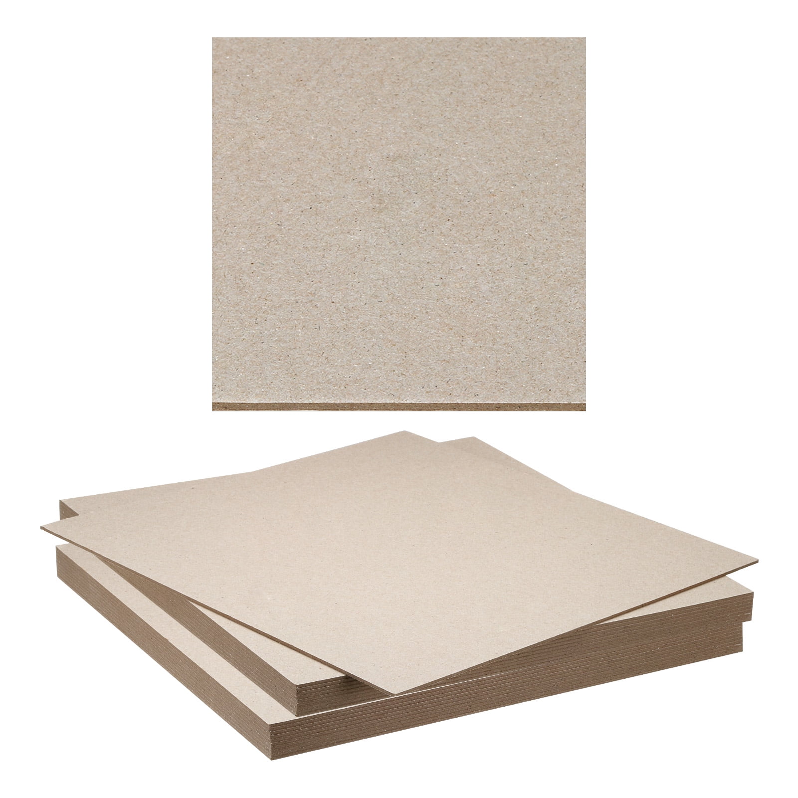 Uxcell 0.08"x12"x12" Book Board, 20 Pack Chipboard Sheets Book Binding ...