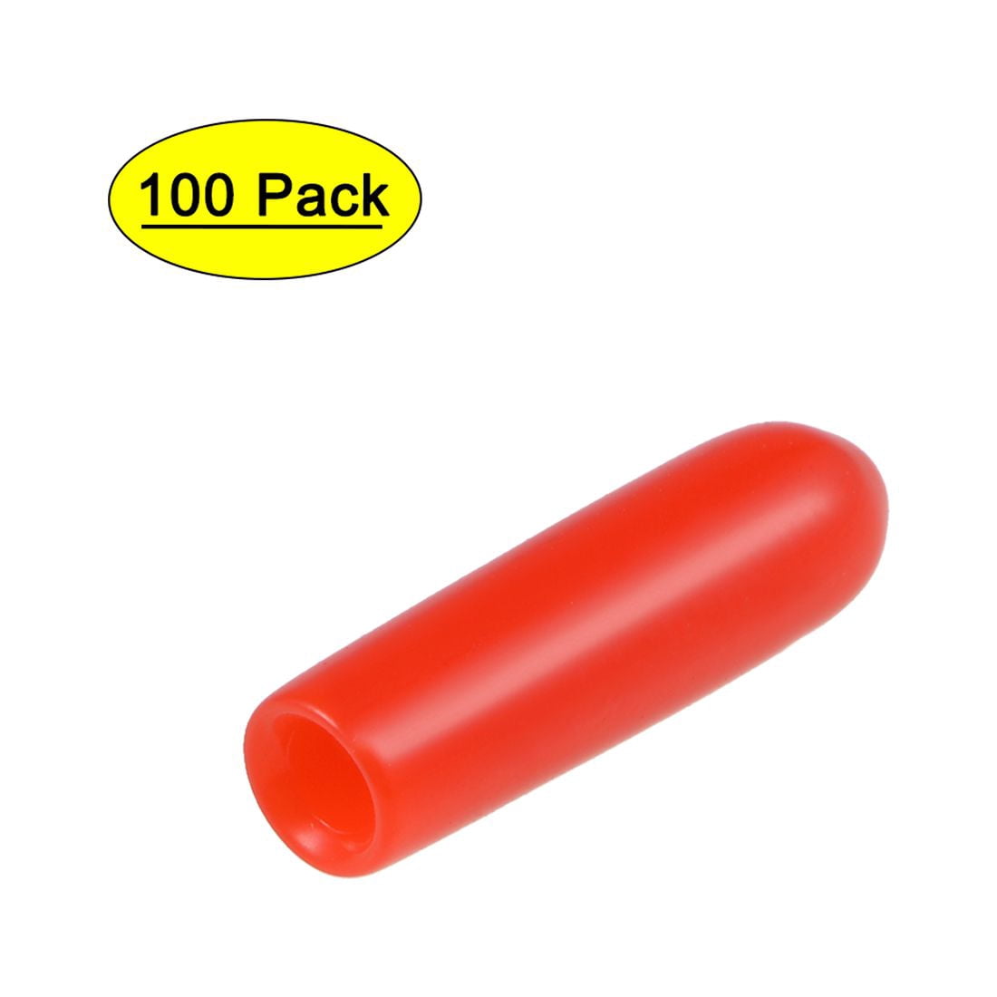 Uxcell 0.1'' Vinyl Round Caps Cover Screw Thread Protector Rubber Red ...