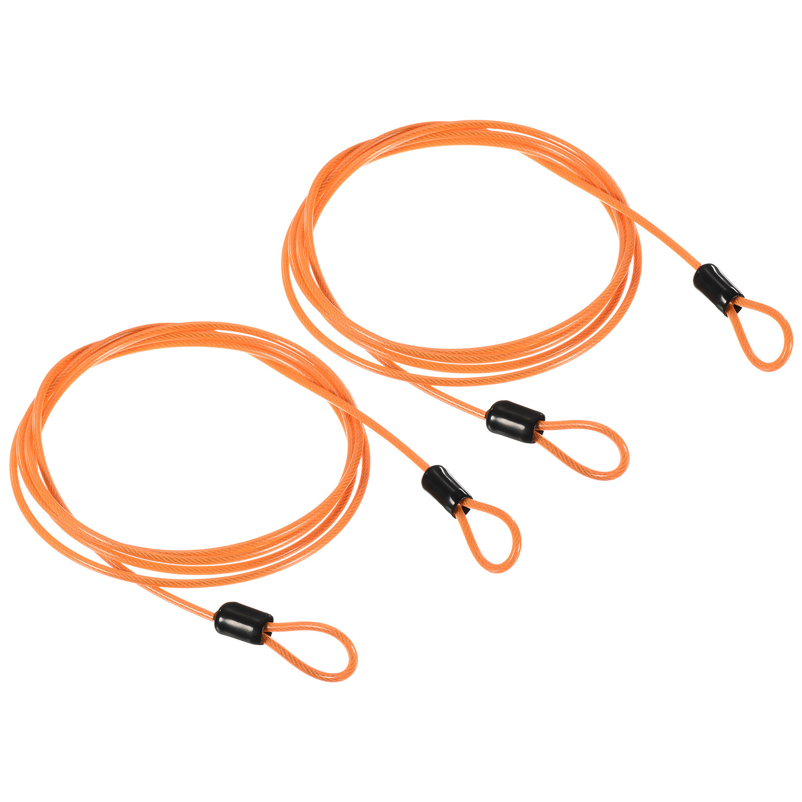 Uxcell 0.1''x 4.92ft Coated Security Cable Luggage Lock Wire Rope ...