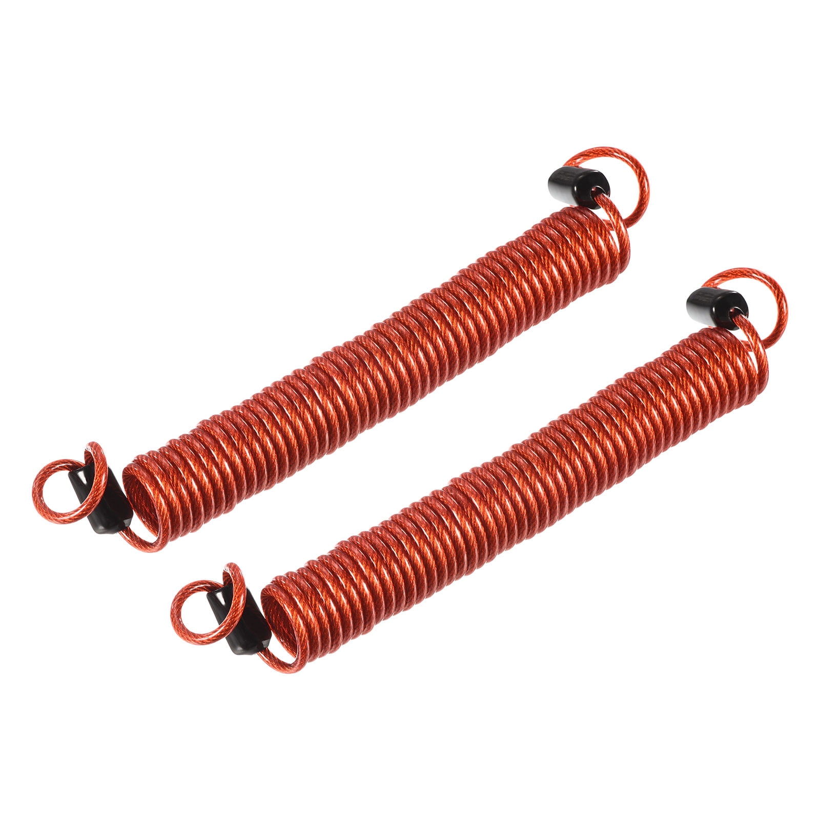 Uxcell 0.1'' x 8.2ft Security Steel Cable Lock Wire Rope Steel Red 2Pcs ...
