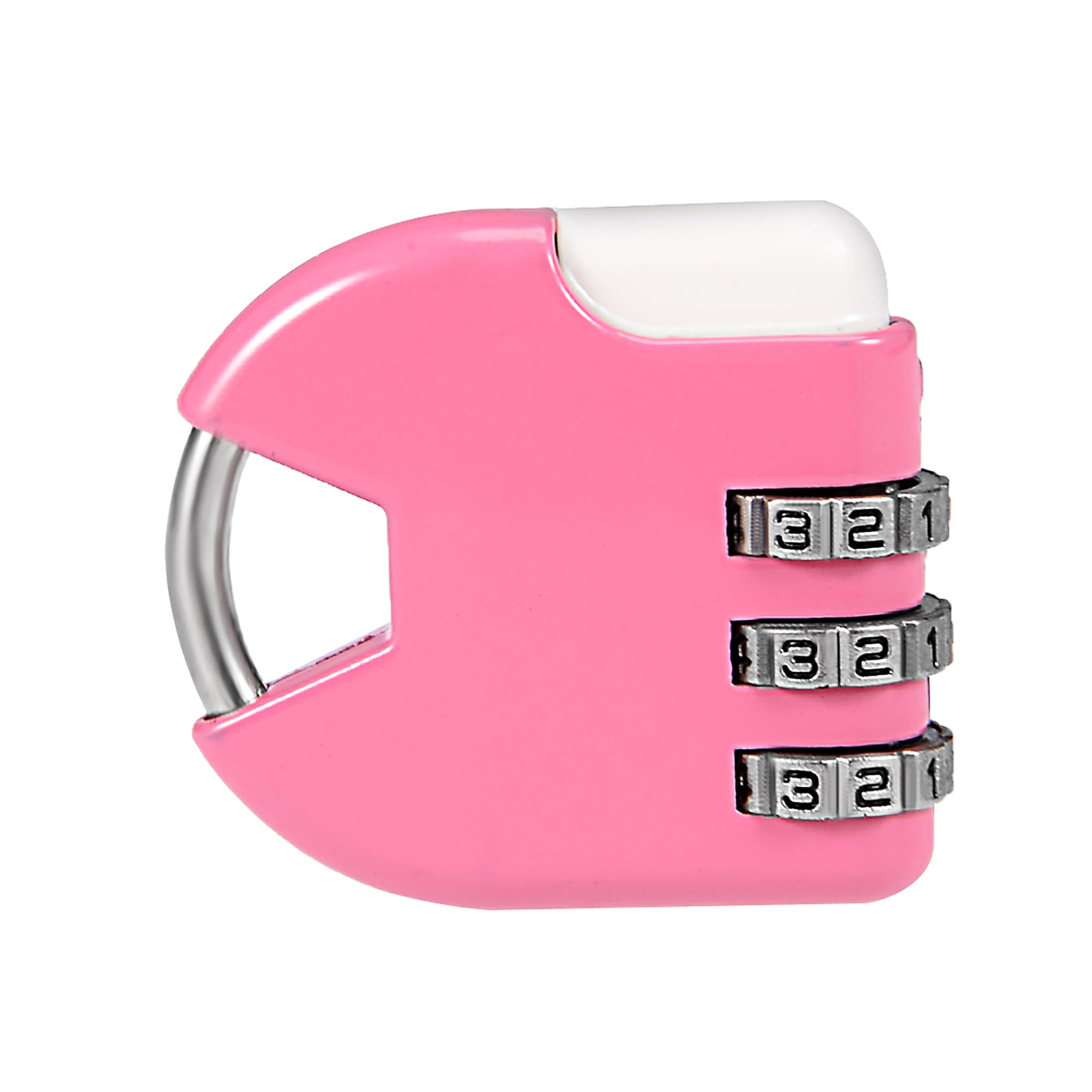 Uxcell 0.12'' 3 Digit Combination Padlock Steel Shackle Dia Code Locks Pink - Walmart.com