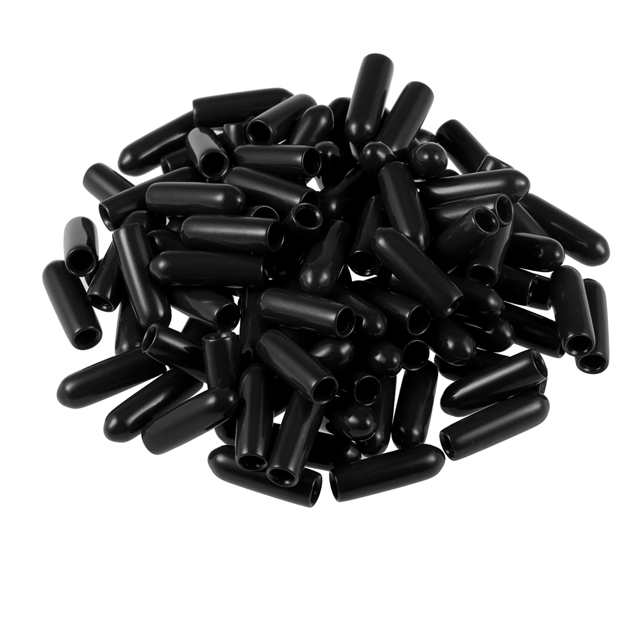 Uxcell Screw Thread Protectors Rubber End Cap Cover 0.12" Black ...