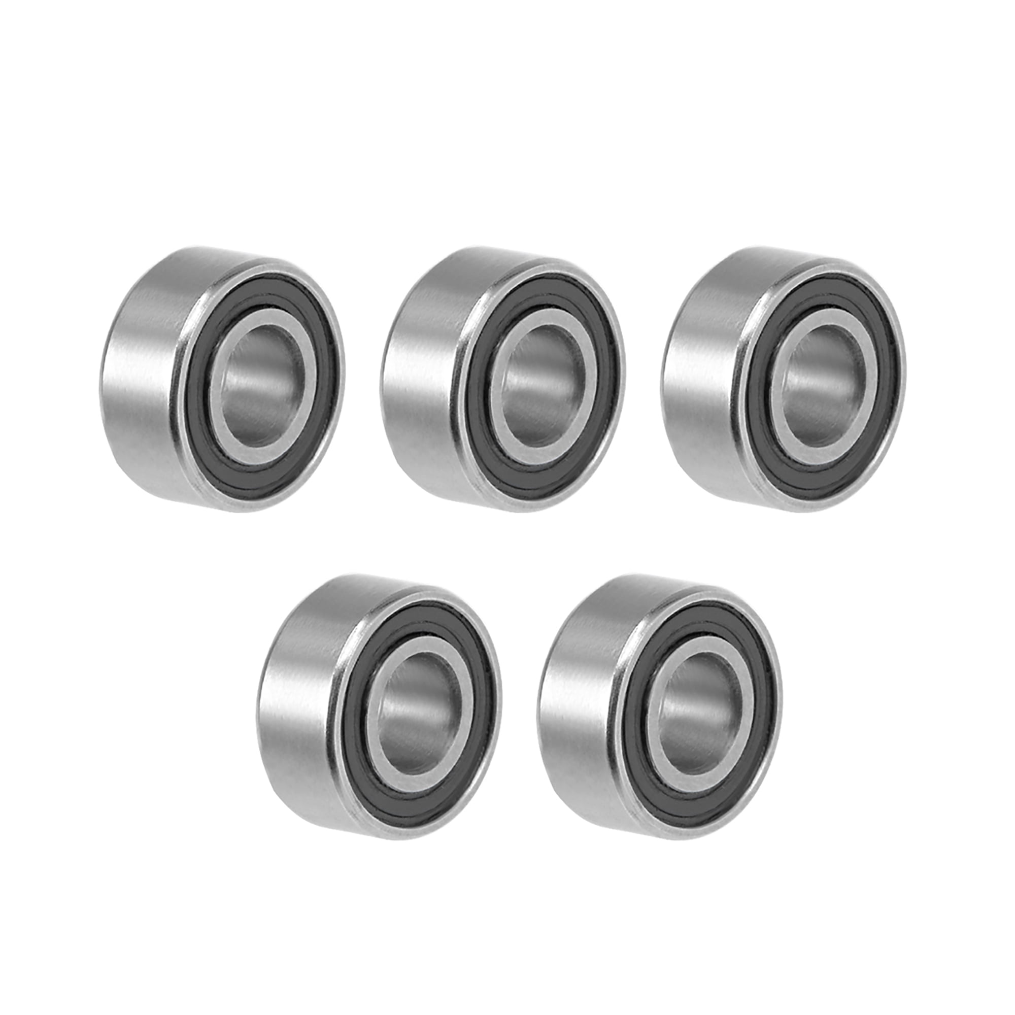 Uxcell 0.12''x0.28''x0.12'' Deep Groove Ball Bearing Double Sealed P6 ...