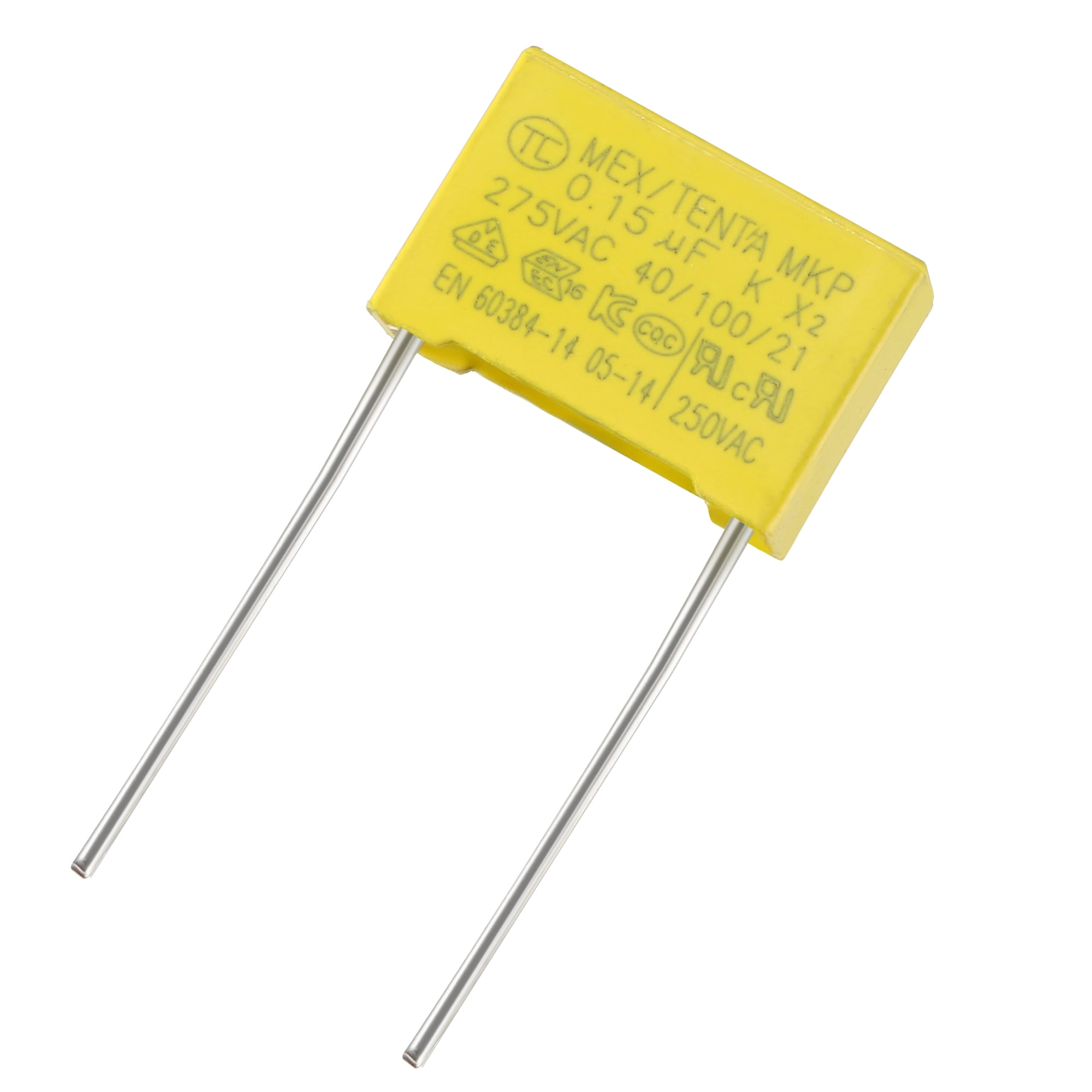 Uxcell 0.15uF 275VAC X2 MKP Polypropylene Film Safety Capacitors 5 Pack ...